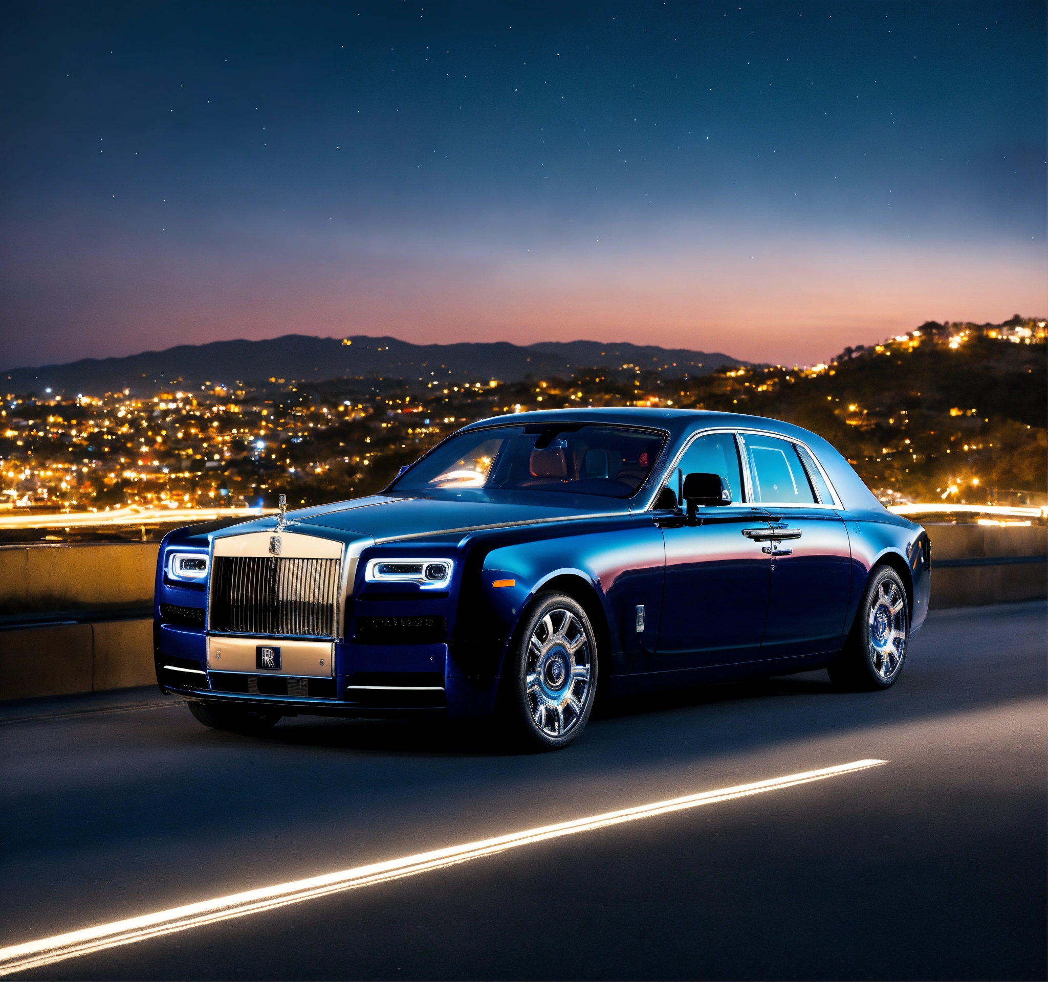 Lexica - Photorealistic color portrait of a 2022 Rolls-Royce Phantom ...