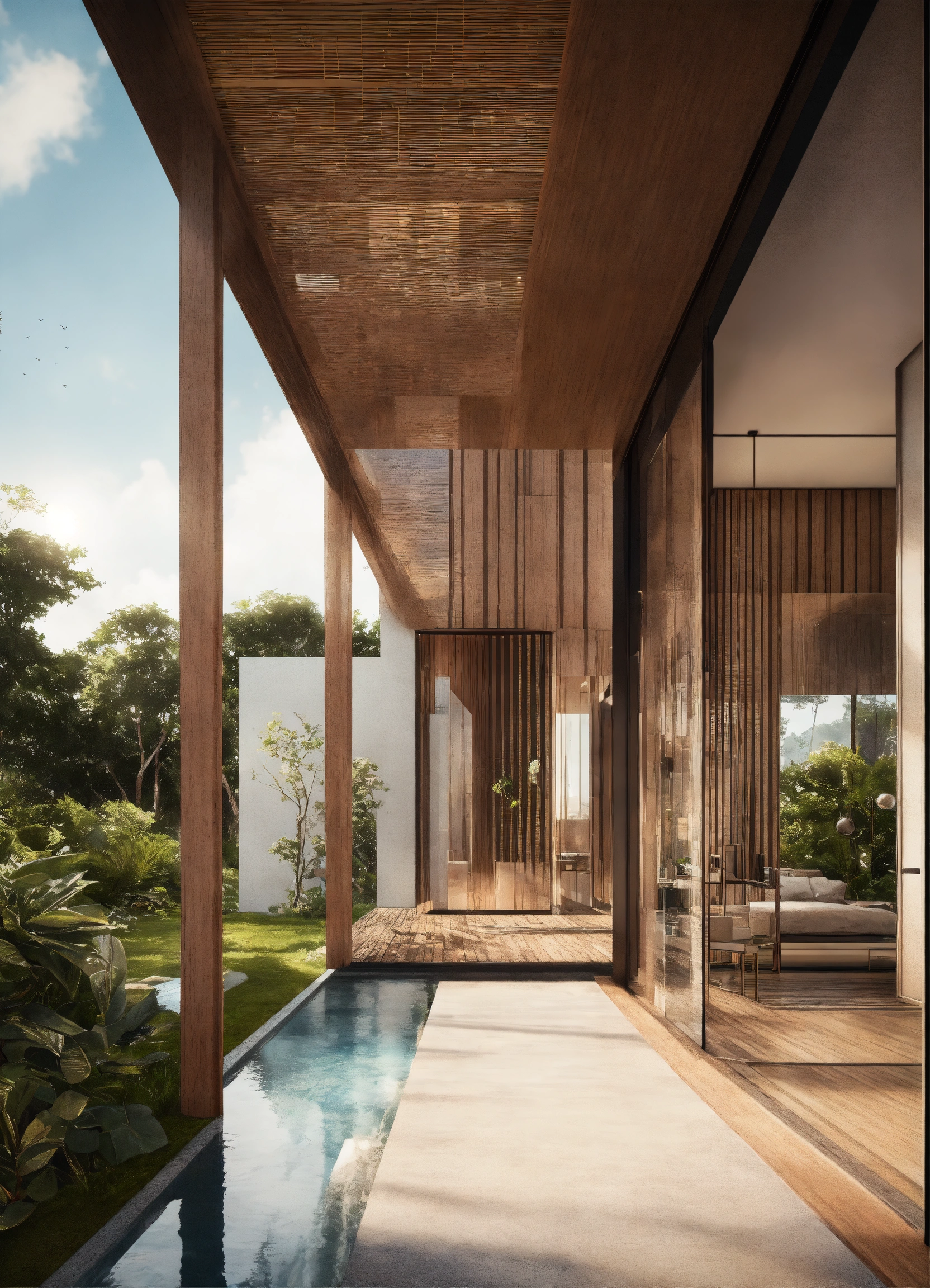 Lexica - Modern villa base on uploaded image, minimalist villa design ...