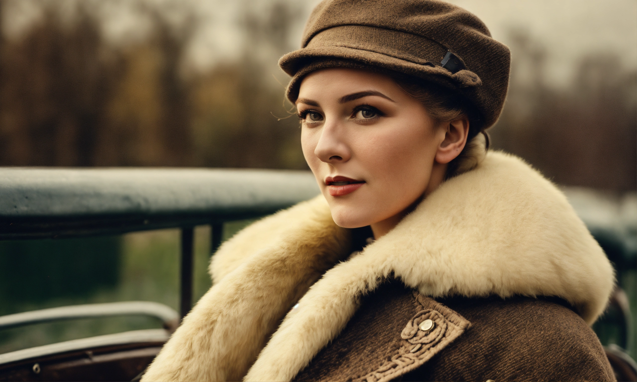 Lexica - Retro warszawa 1920-1930, сute woman, on top of a rievier ...