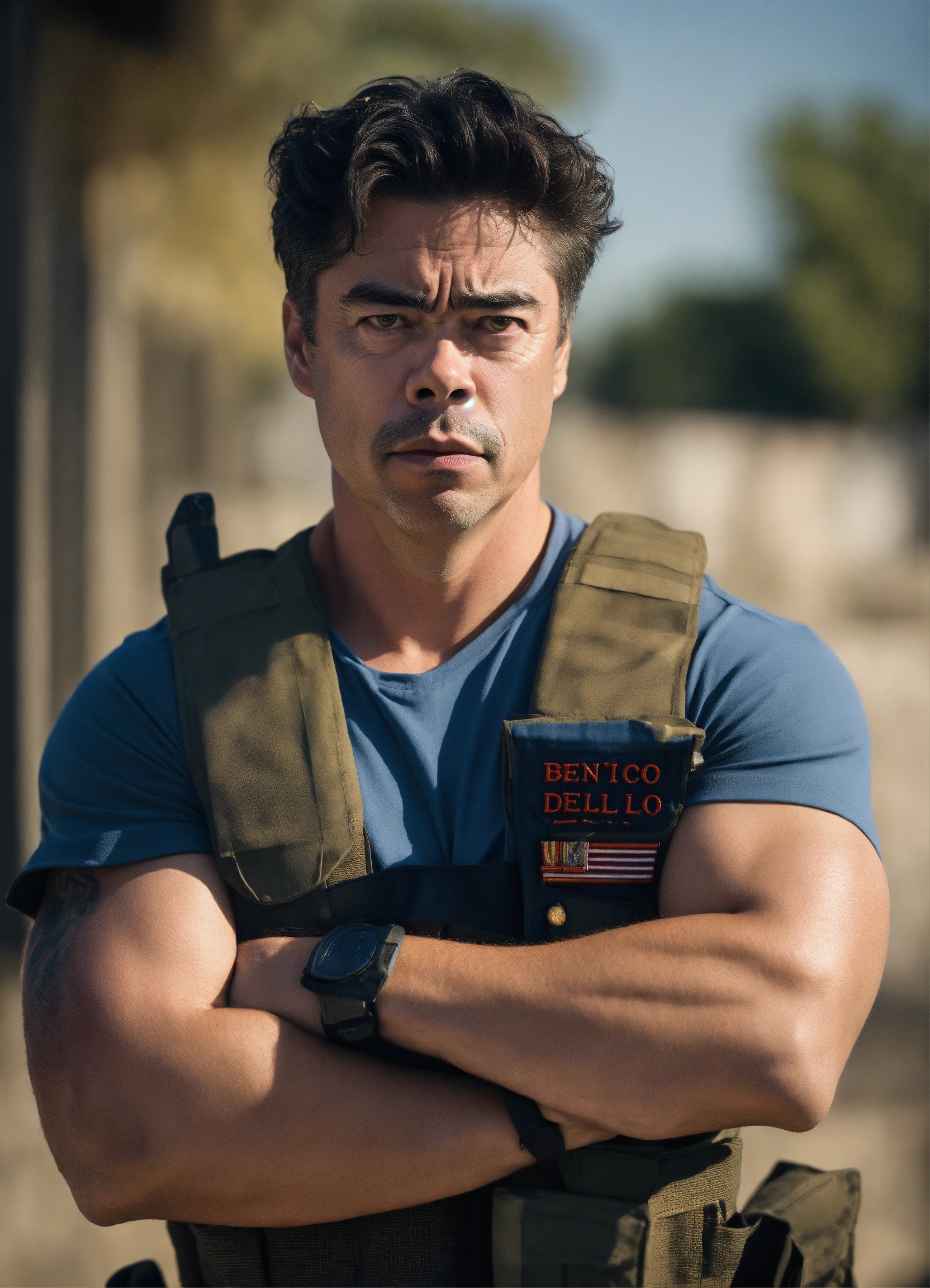 Lexica - Scared man, US Marine, FRONT VIEW, casual clothes, arms ...