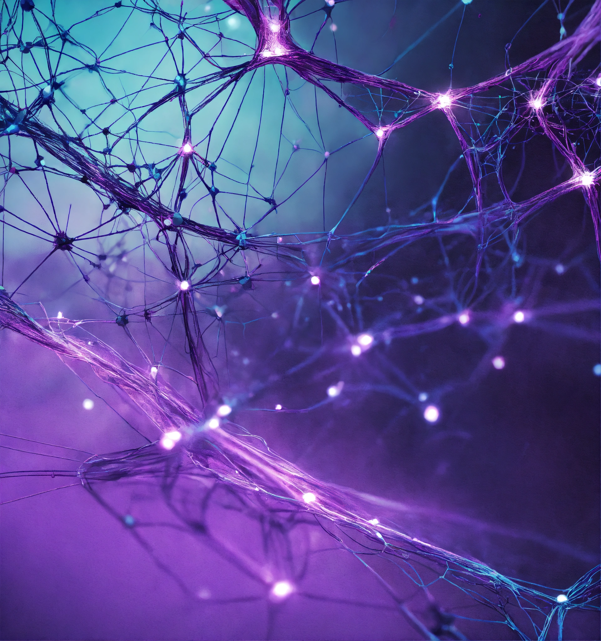 Lexica - Nuance purple background for a book cover, neuronal network theme