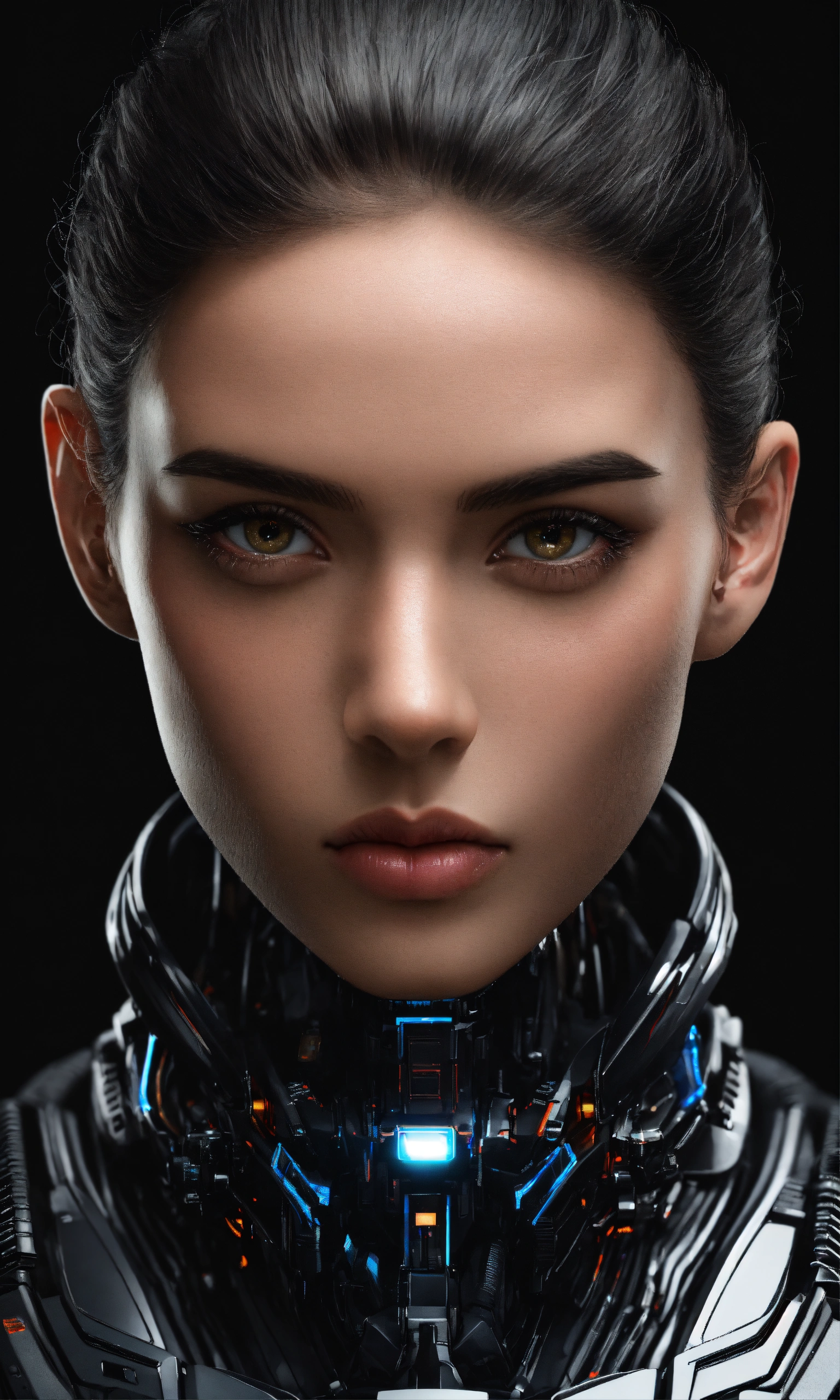 Lexica - 3d amoled, black background, focused subject in center, highly ...