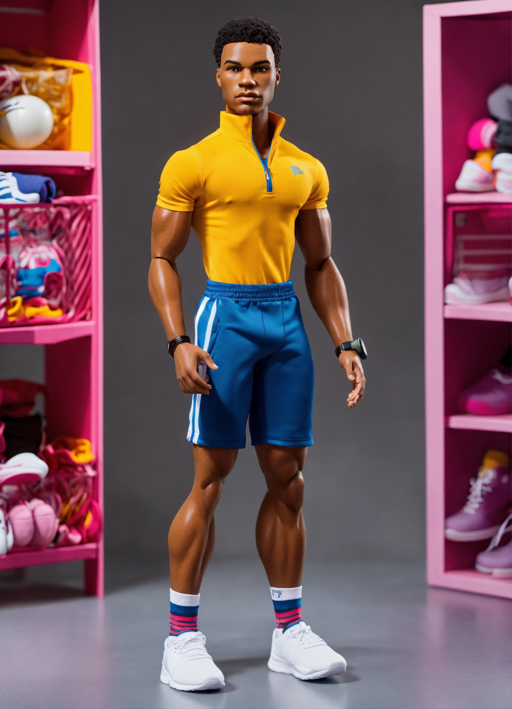Lexica - Design an athletic African American Ken doll in workout ...