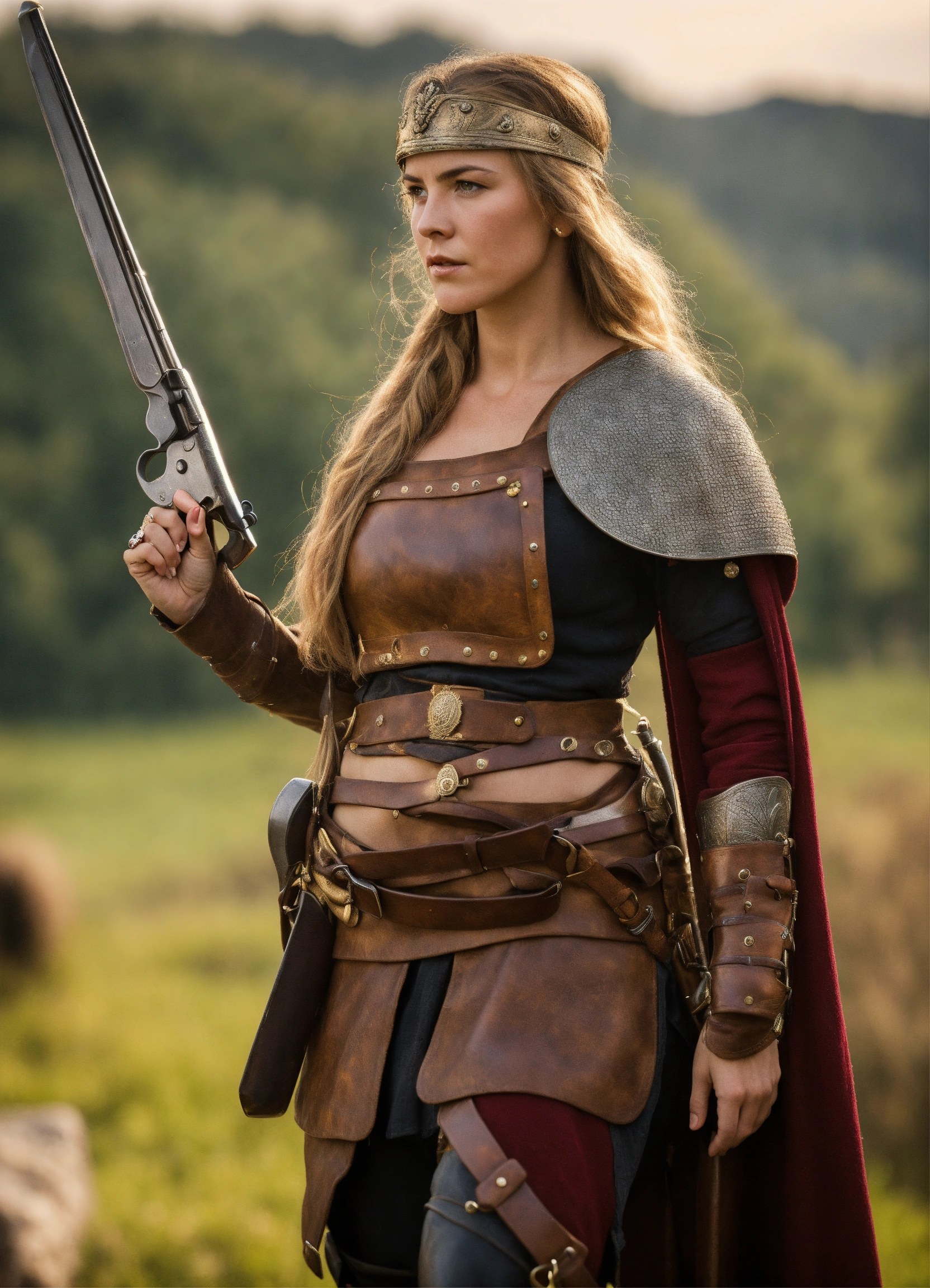 Lexica - Anglo saxon warrior woman with revolver