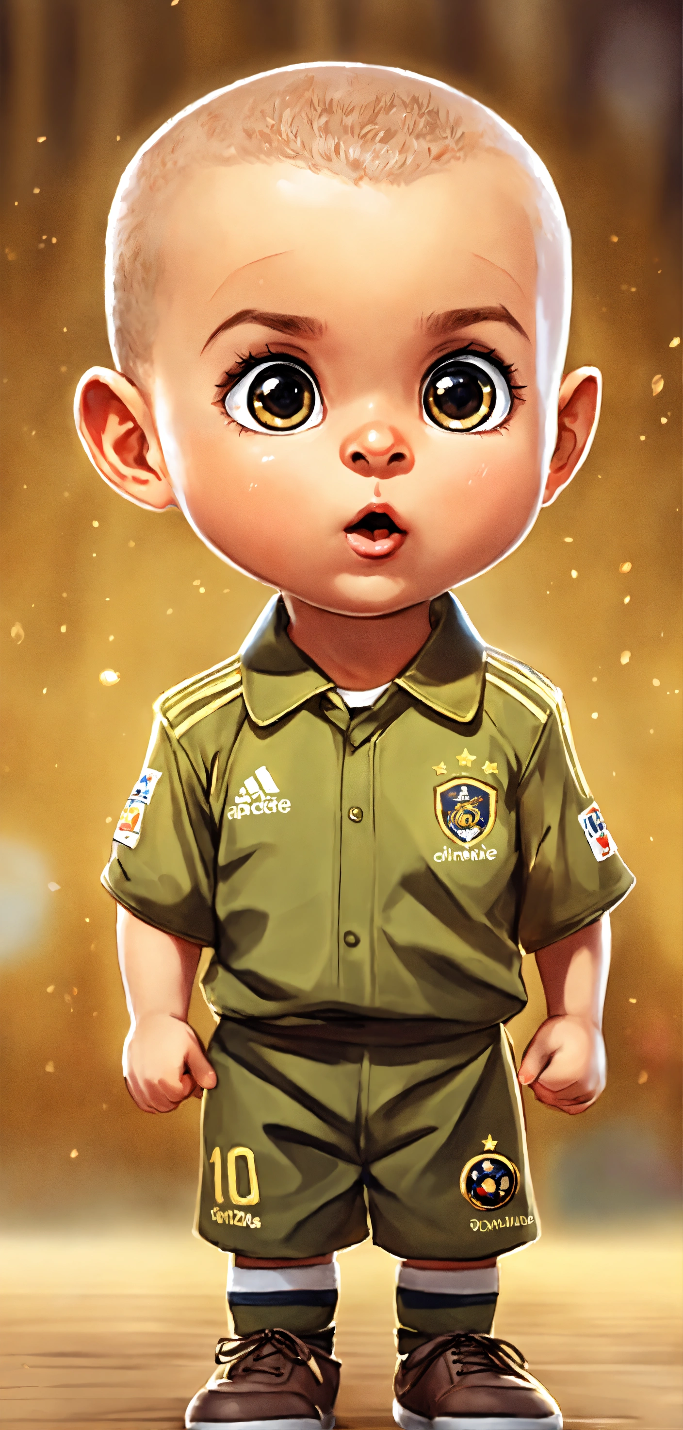 Lexica - Zinedine Zidane cute baby cartoon big eyes realist