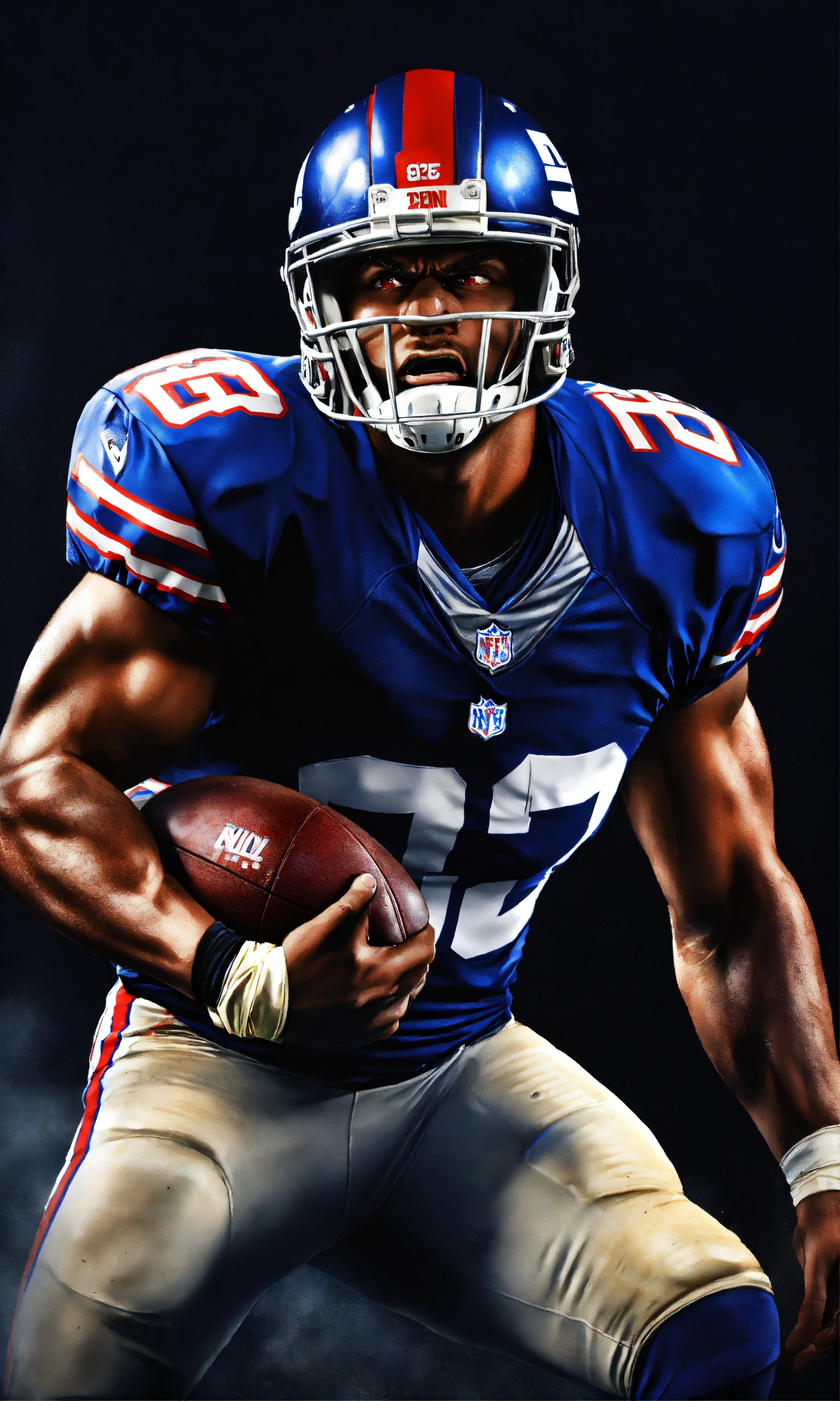 Lexica - High end aggressive nfl football player, photography, dramatic ...