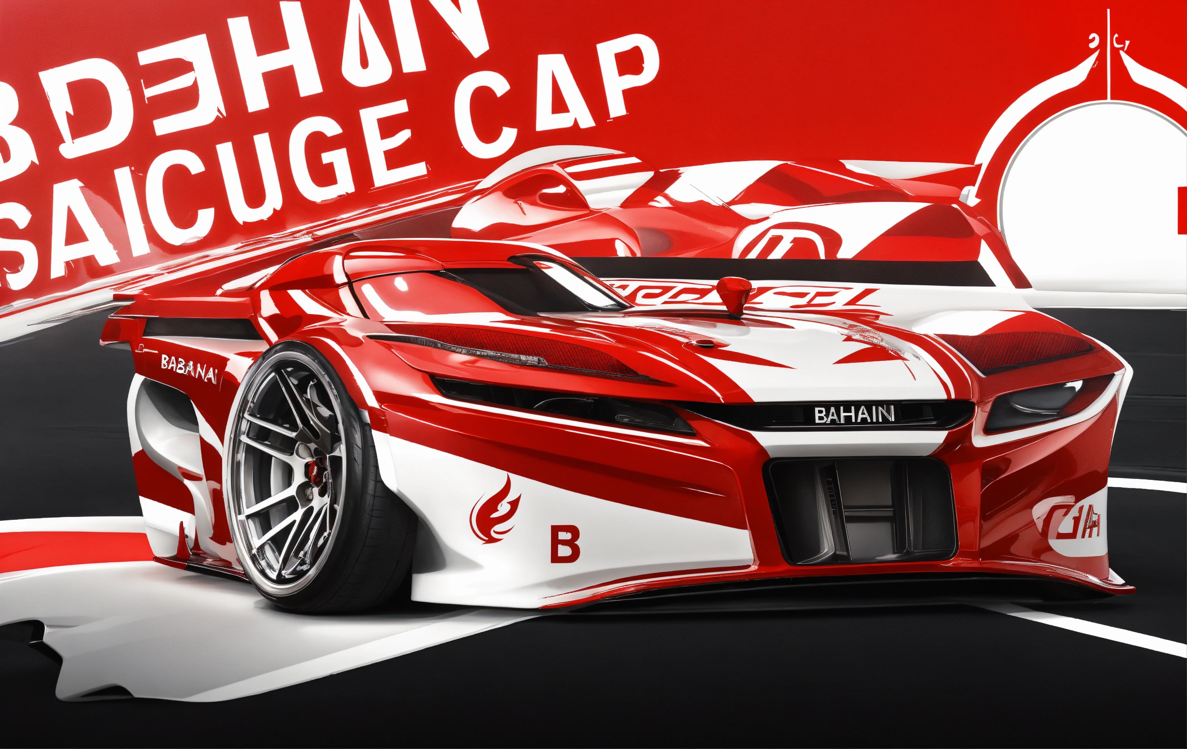 Lexica - Bahrain red and white vector clean modern car drag race car ...