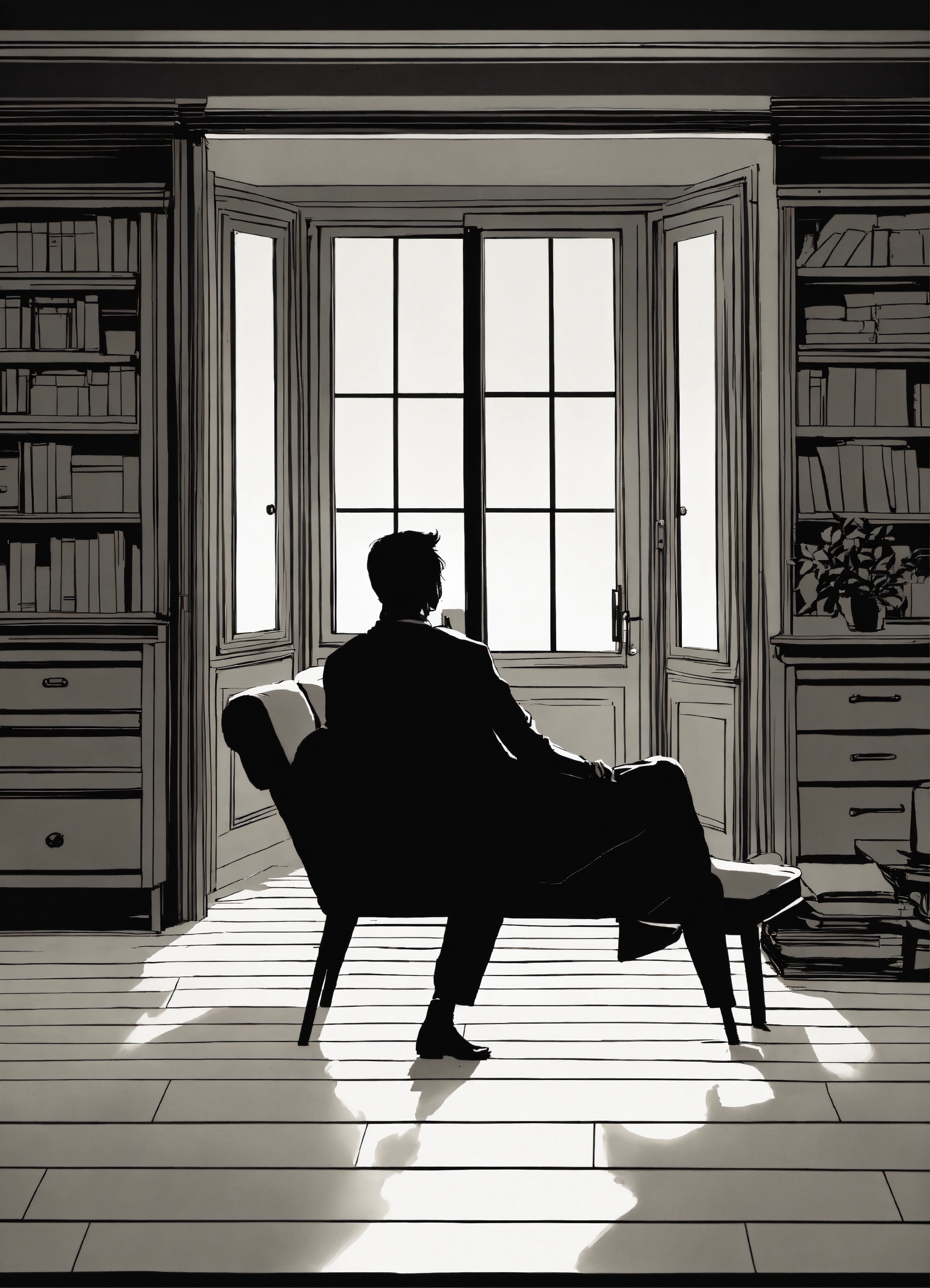 Lexica - Silhouette of a therapy session with a psychologist in a ...