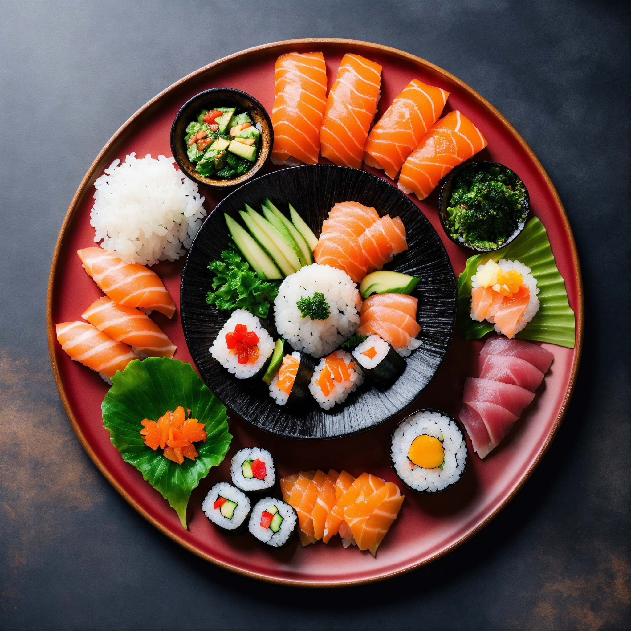 Lexica - Imagine a traditional Japanese sushi platter that's a work of ...