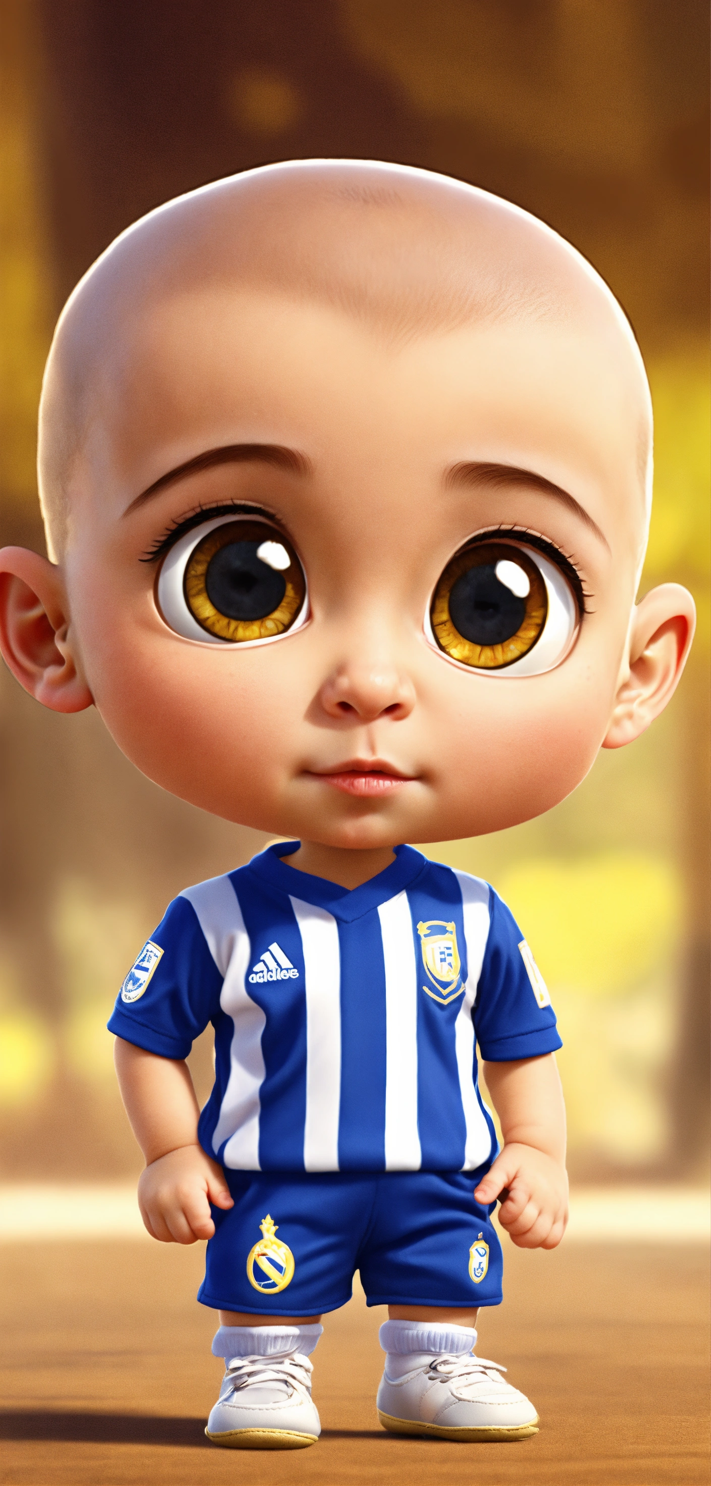 Lexica - Zinedine Zidane cute baby cartoon big eyes realist