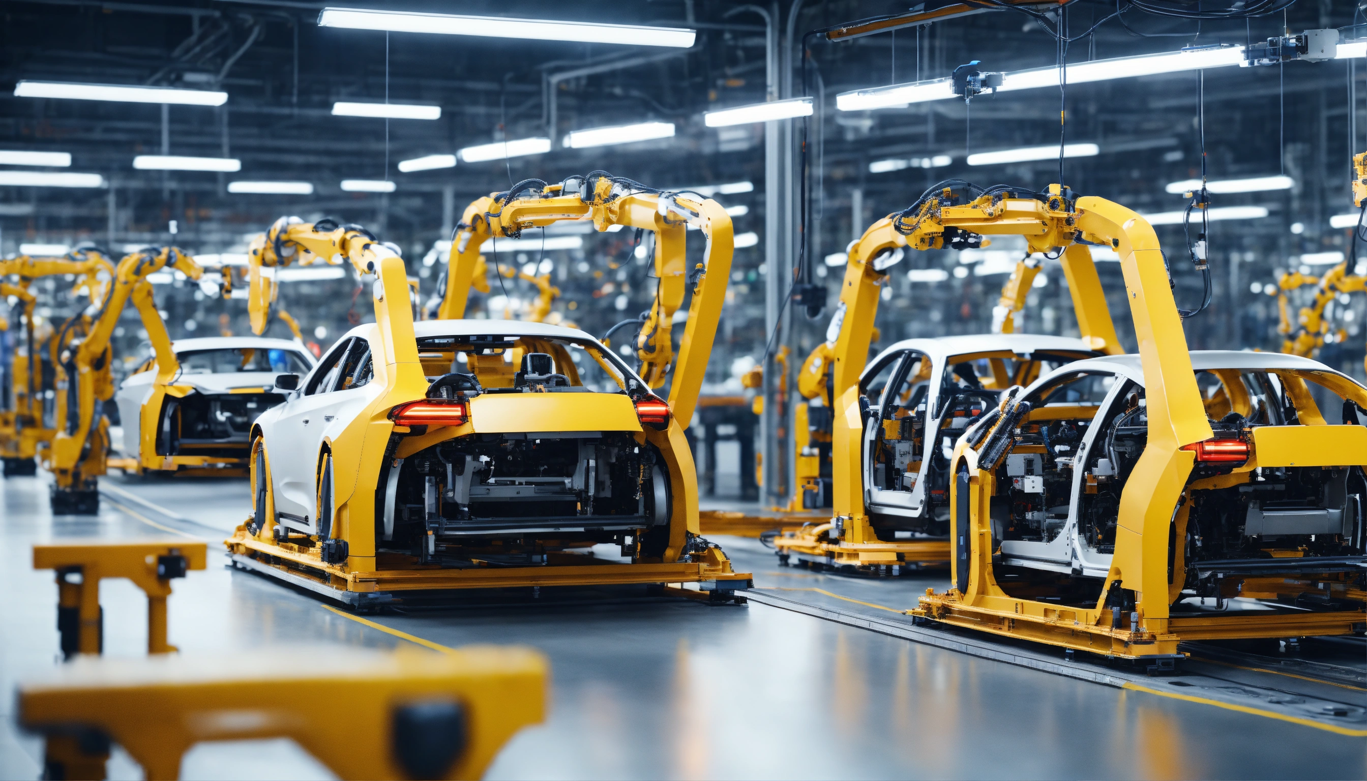 Lexica - Automobile assembly line in perspective, robotics in car ...