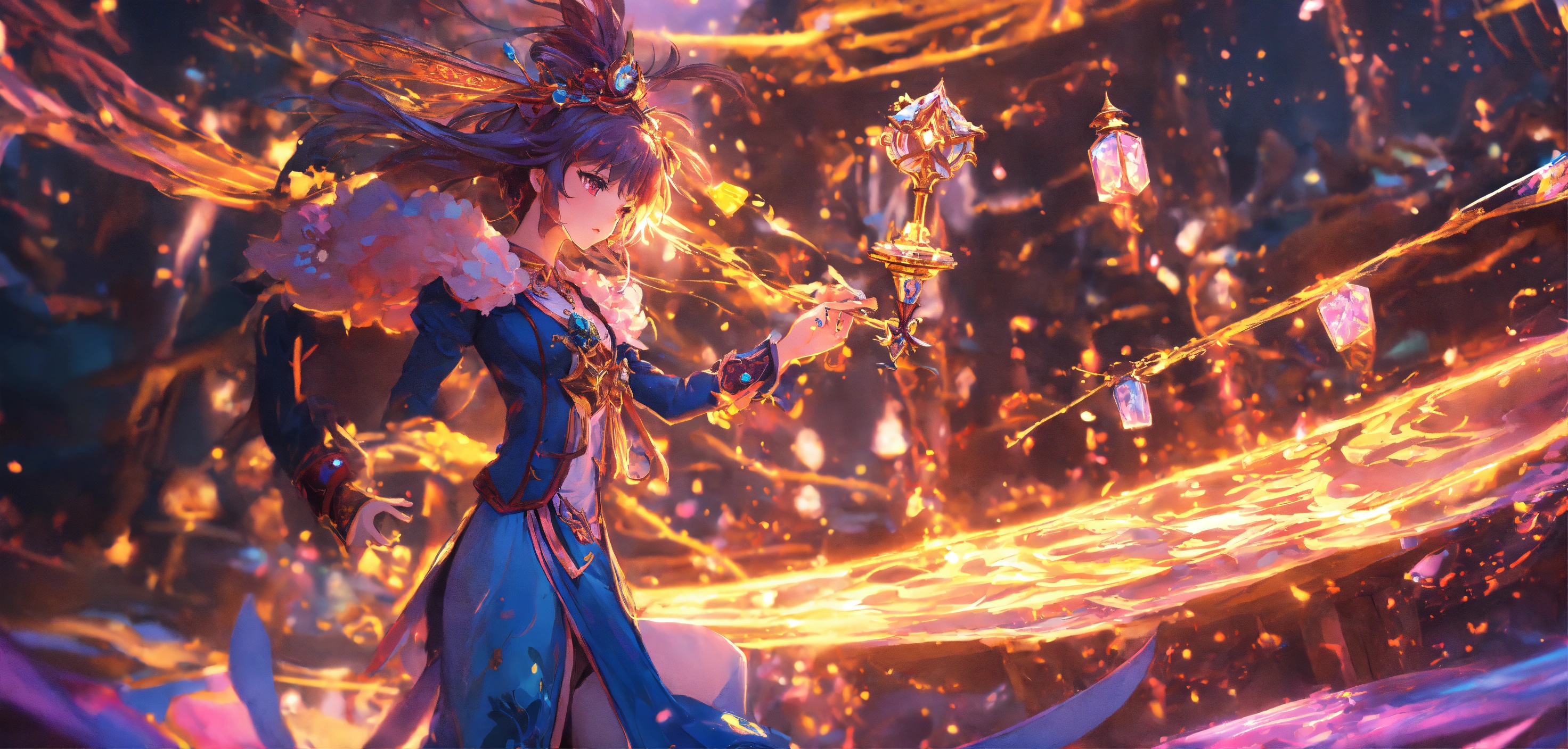 Lexica - Abstract style anime art of magic girl 8k, stunning intricate ...
