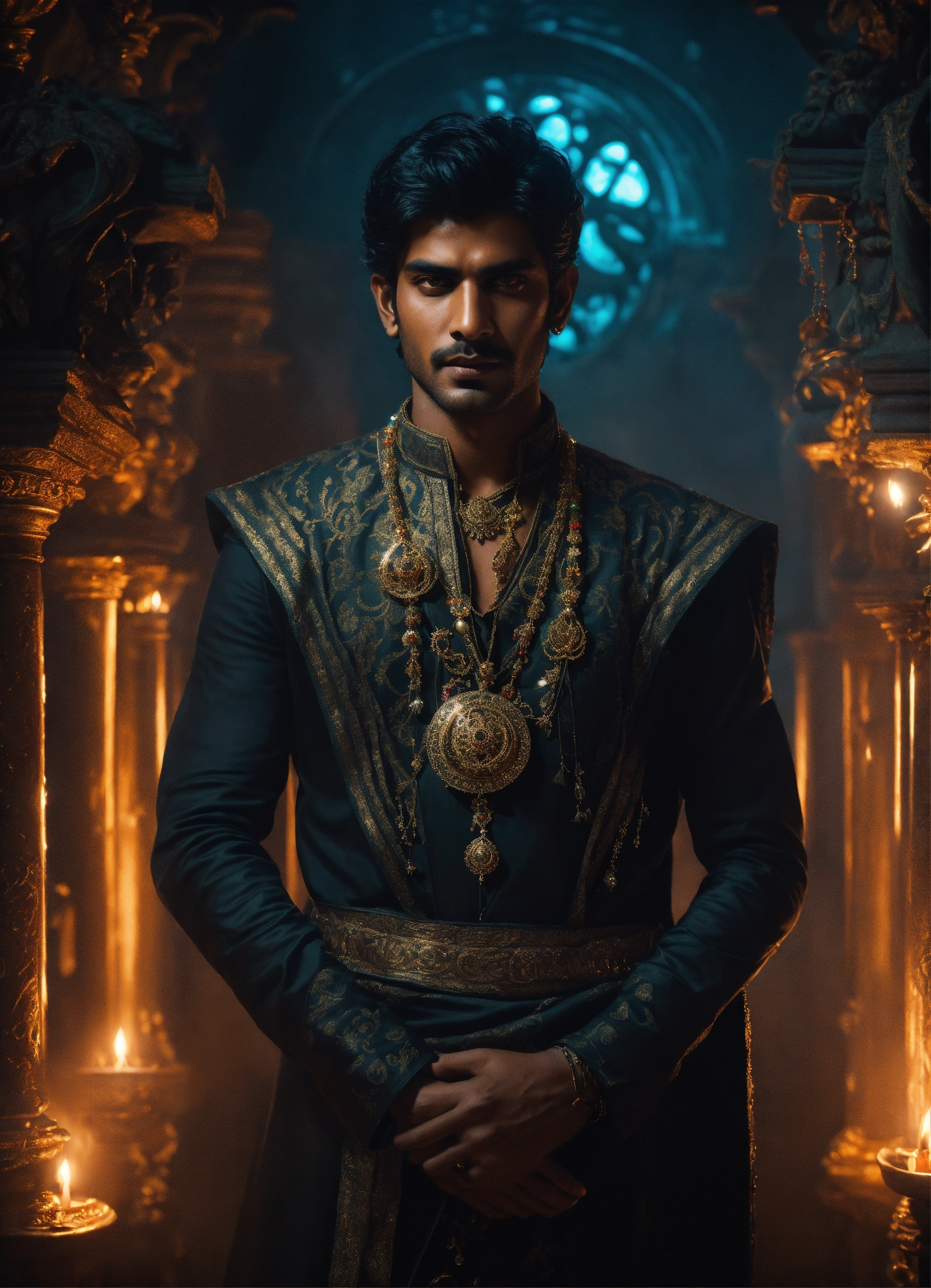 Lexica - Dark and cinematic fantasy portrait of a young and handsome ...