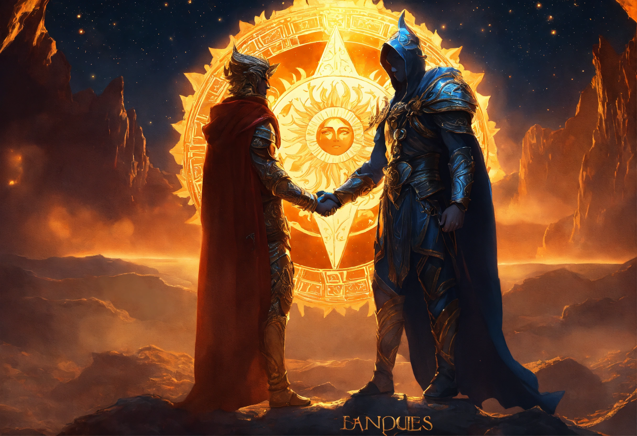 Lexica - In a background of stars, a hooded Hades, the god of Darkness ...