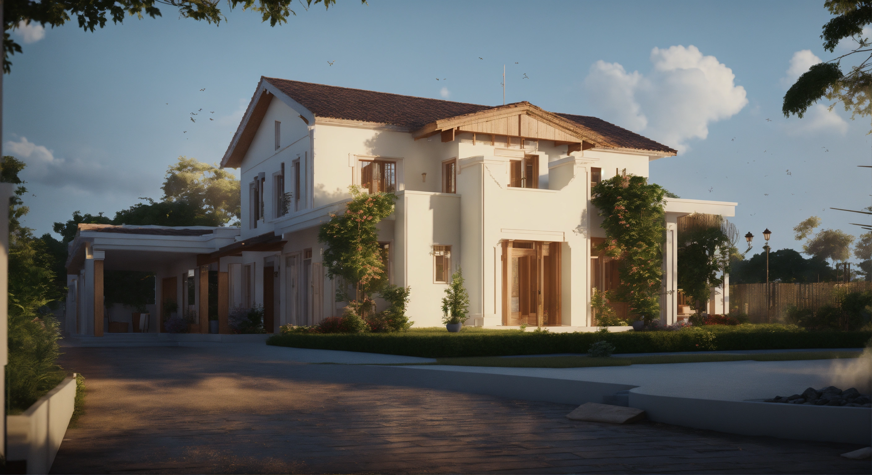 Lexica - Classic house exterior clean look, cinematic photos, ultra realistic images, realistic ...