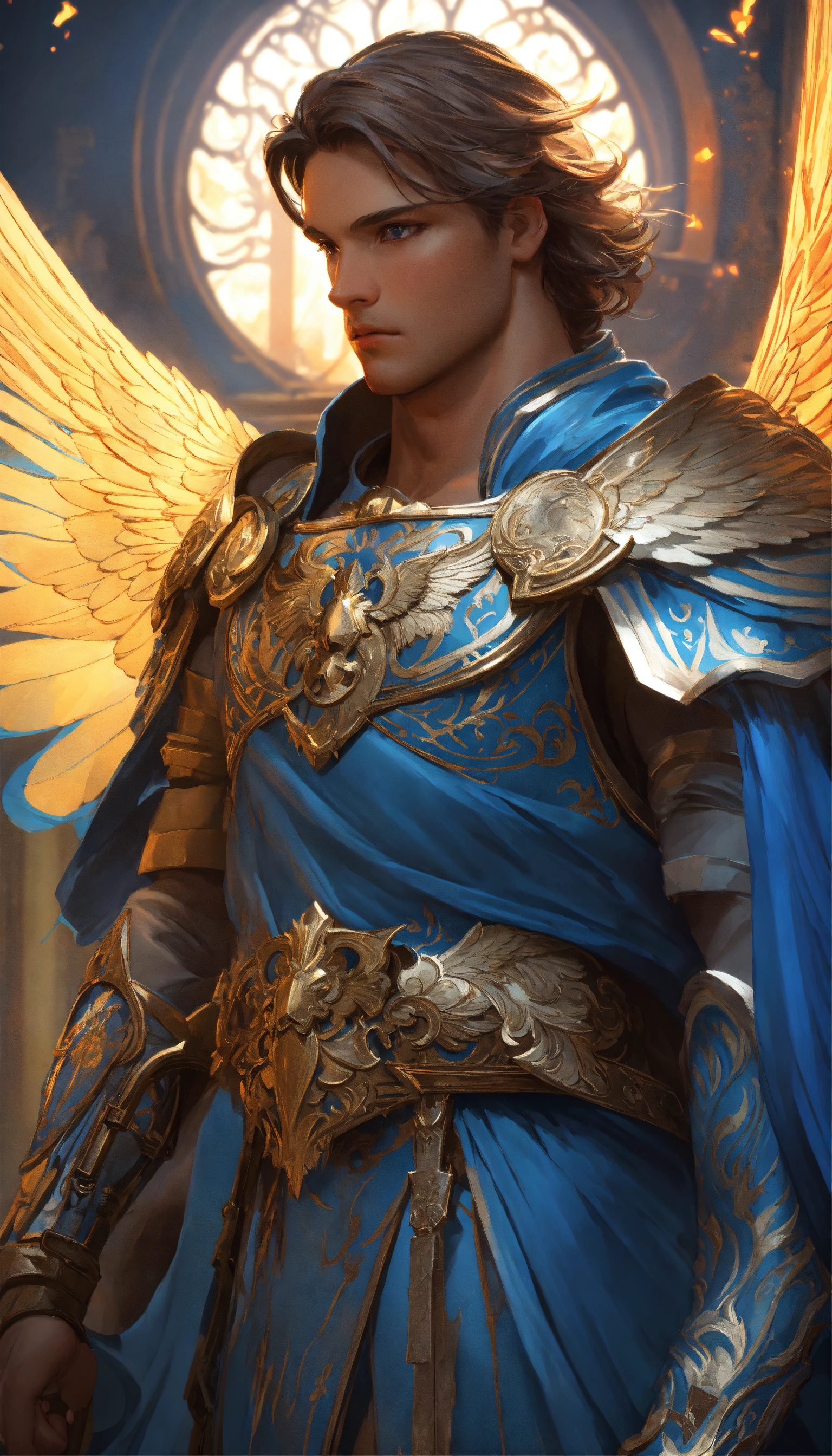 Lexica - Male angel, wings, intricate, headshot, very detailed, digital ...
