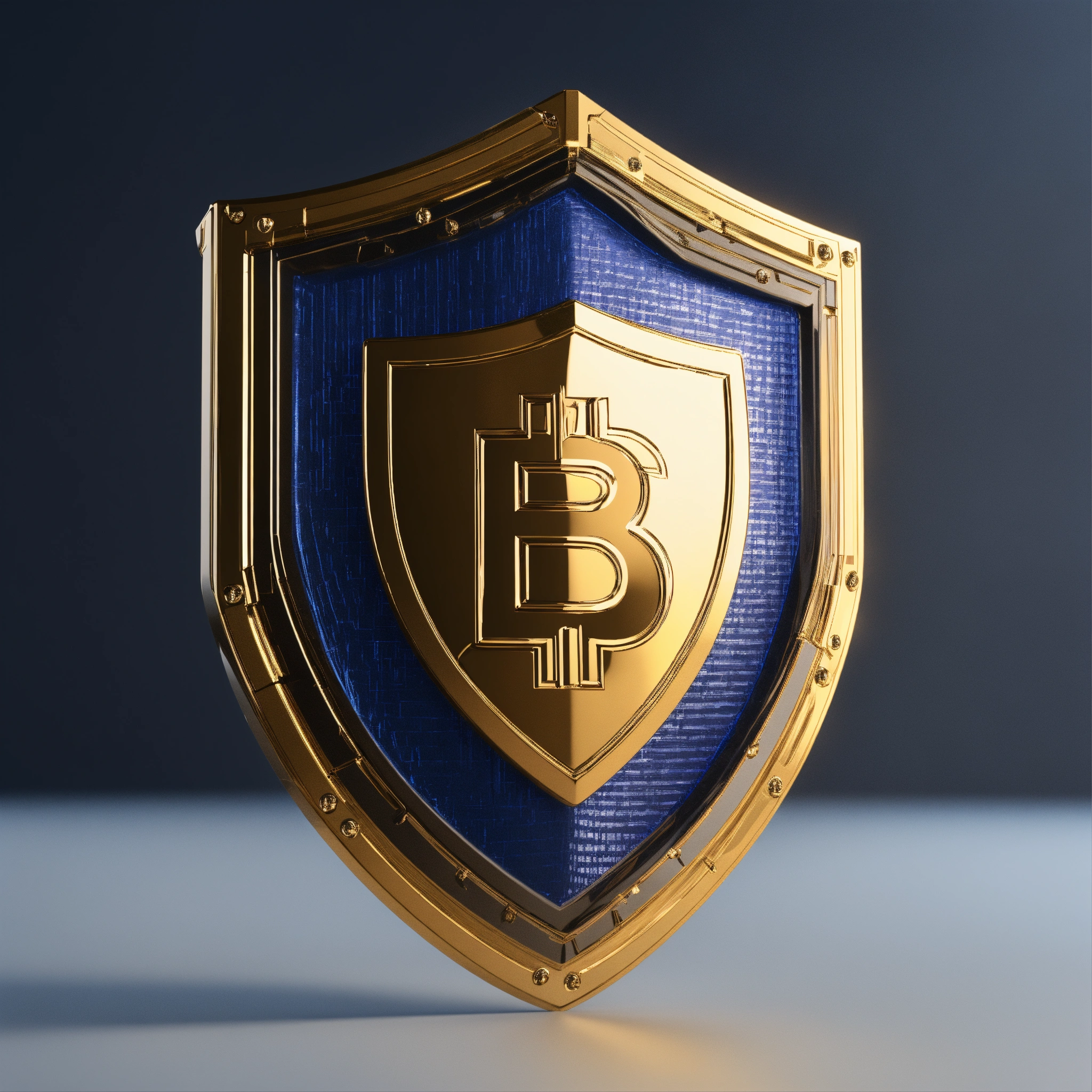 Lexica - 3D rendering of protecting shield with a crypto wallet shield ...