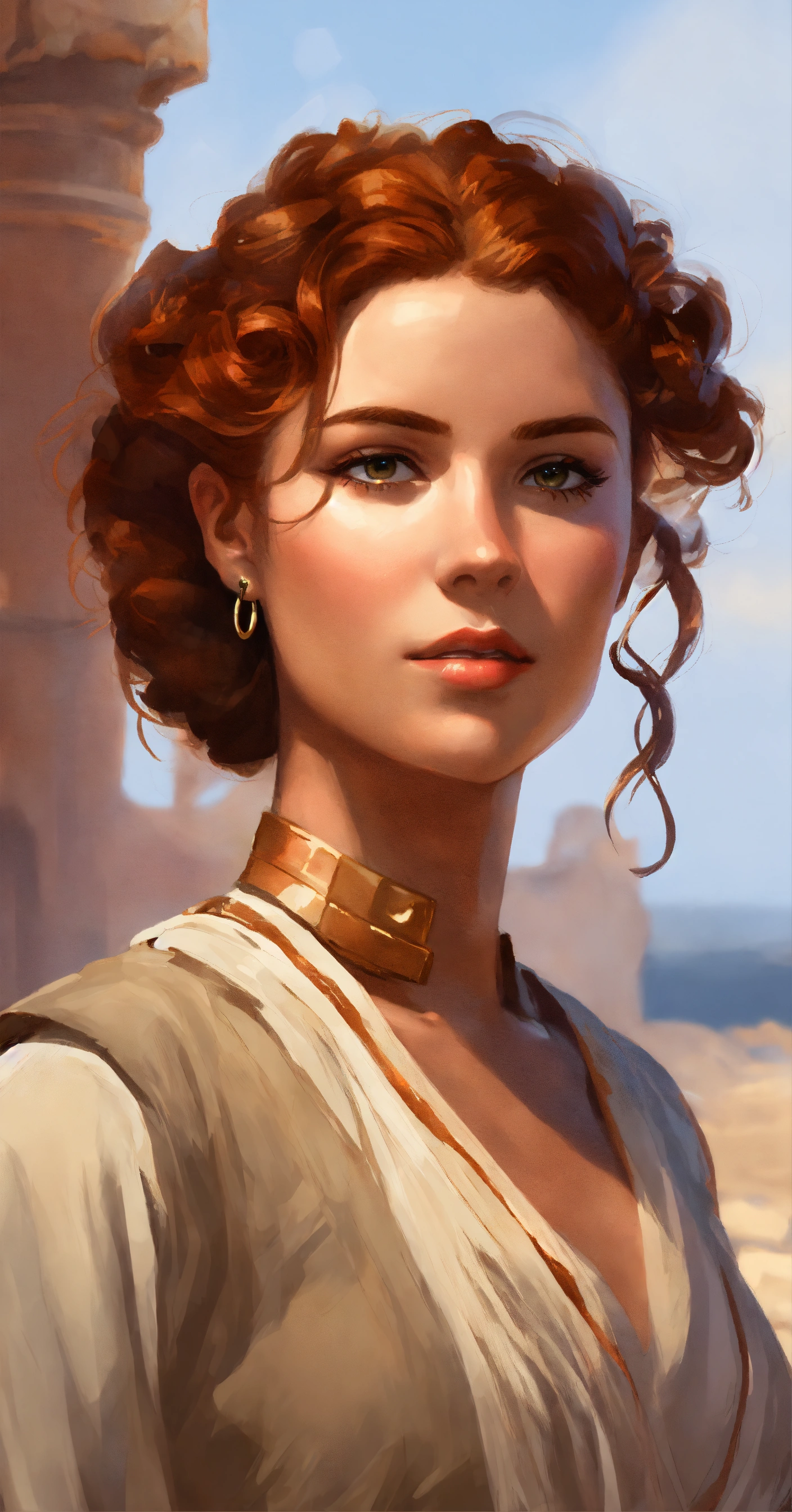 Lexica - Digital art 3/4 view portrait of a beautiful, rich British ...