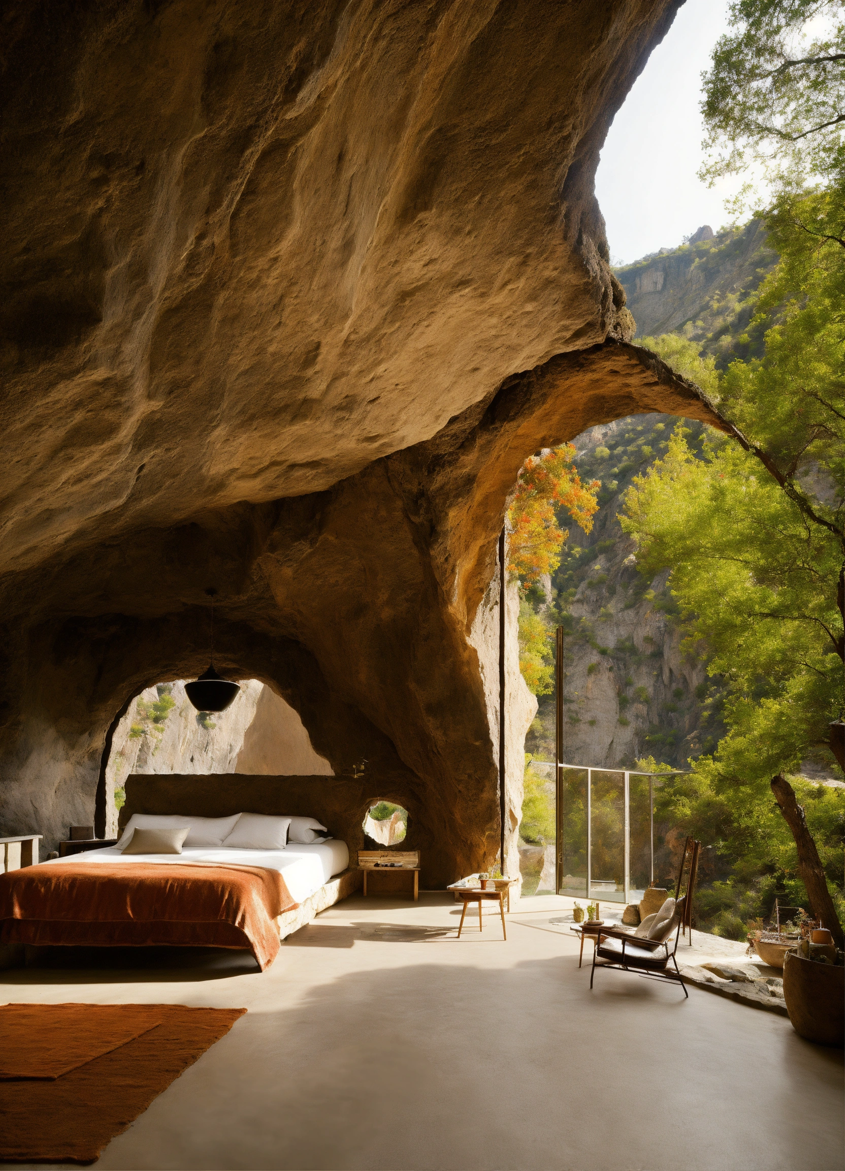 Lexica - Beautiful Cave house embedded into a Mountain