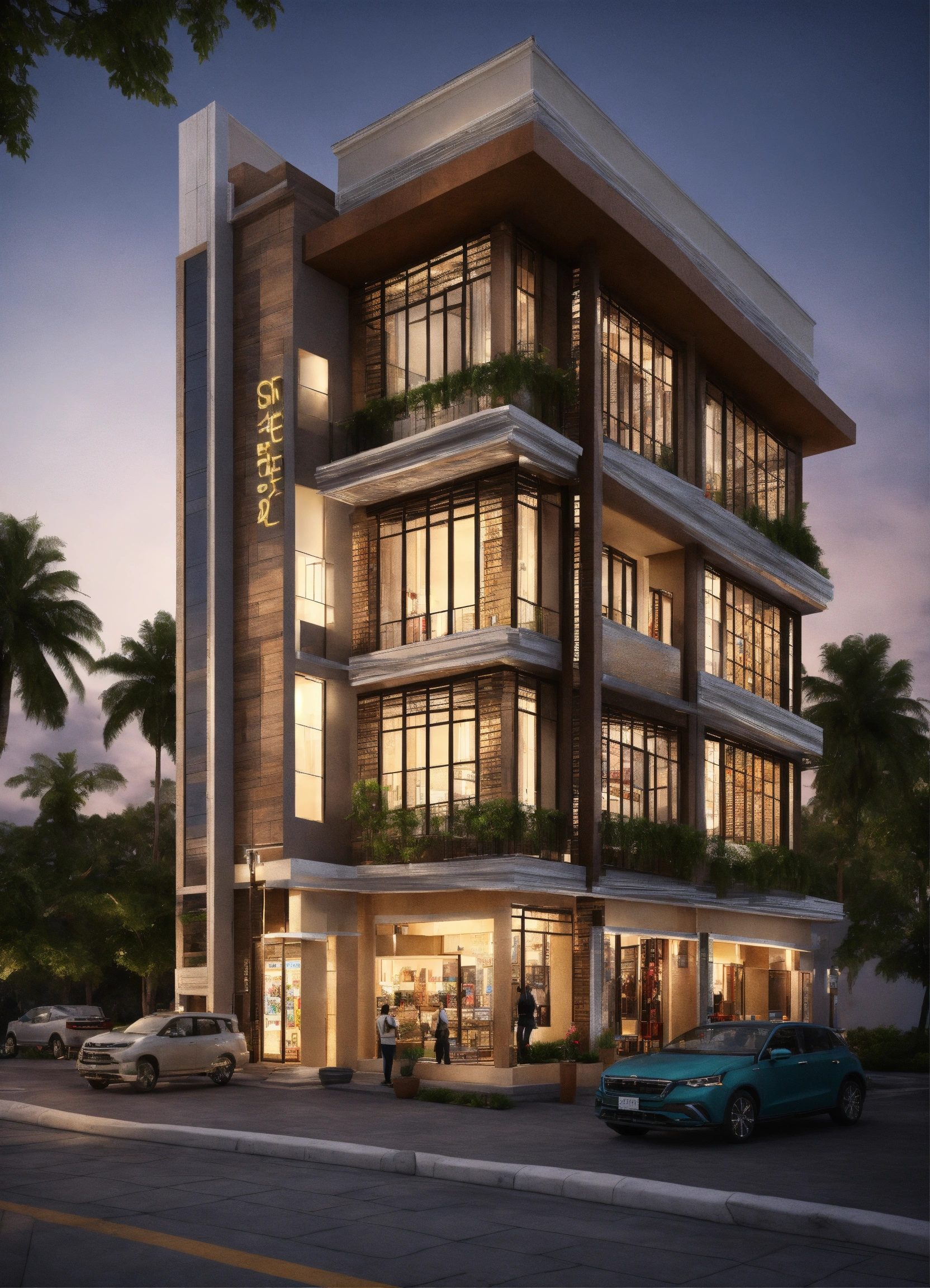 Lexica - 400ft by 400ft facing each other retail plaza 3 storey ...