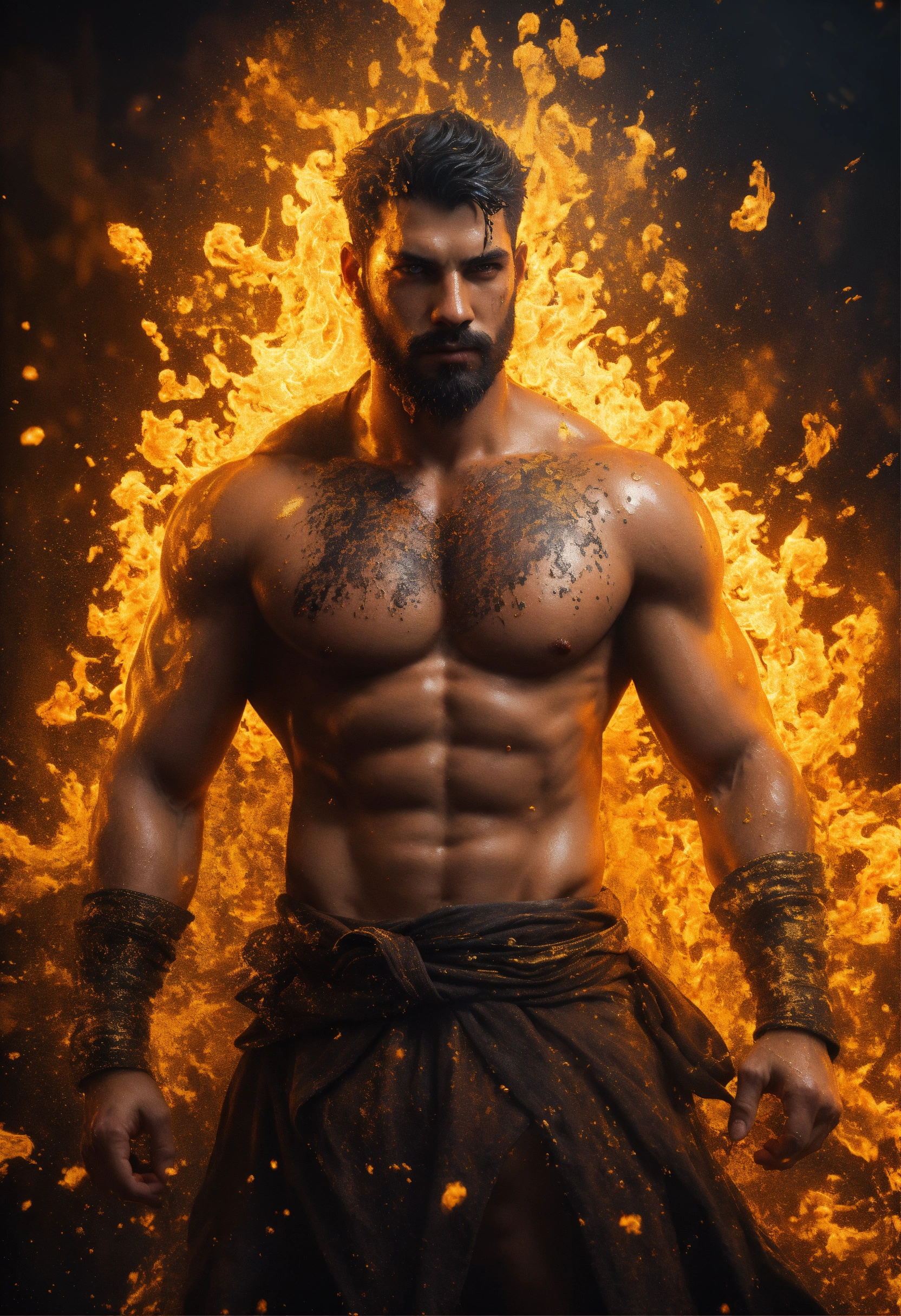 Lexica - A handsome well-built man, Hyperdetailed Eyes, Tee-Shirt ...