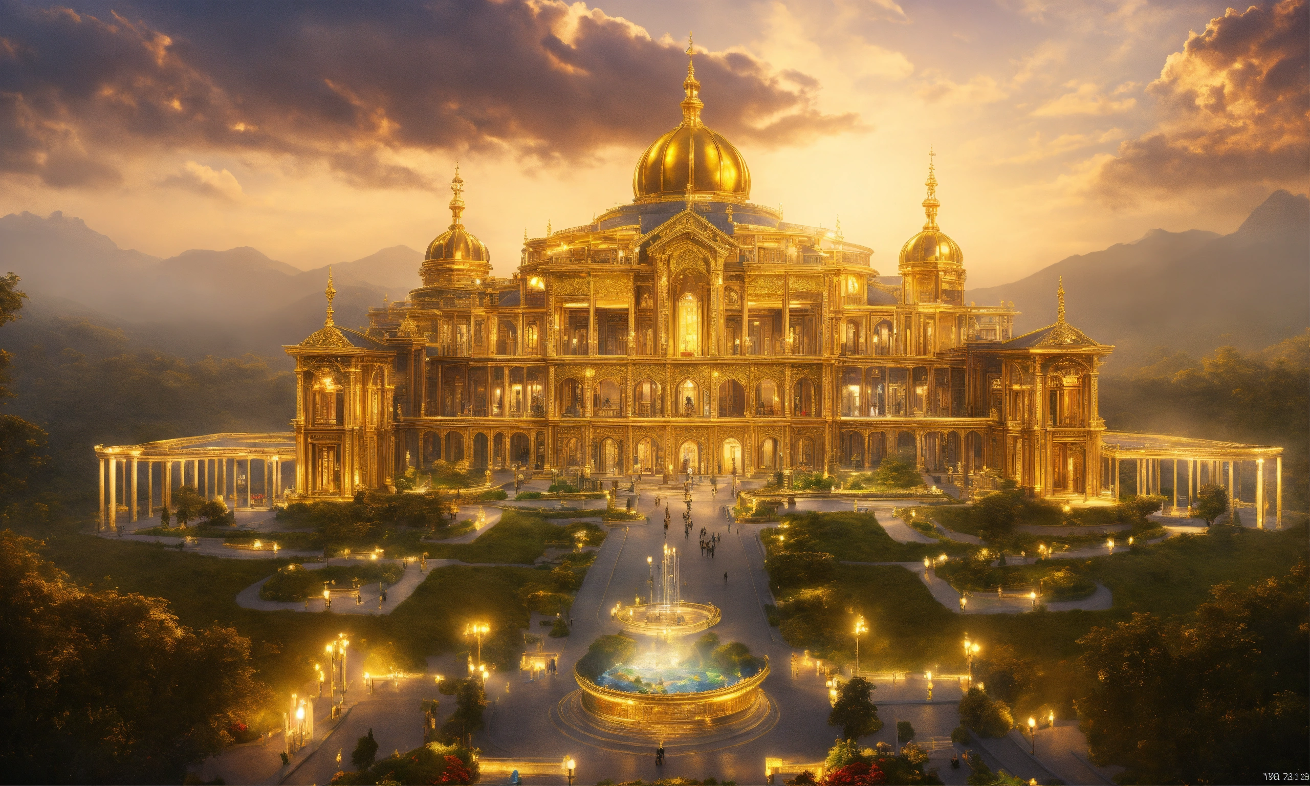 Lexica - Realistic Most extravagant kingdom in heaven with streets of ...