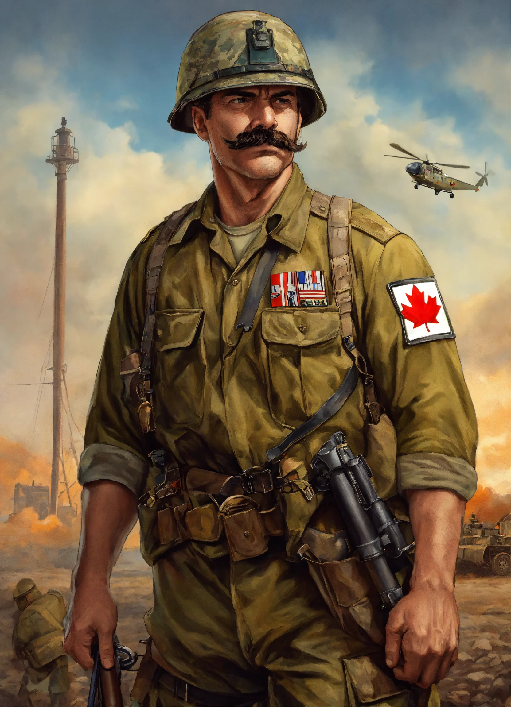 Lexica - A Canadian veteran with a Movember mustache, he wears the ...