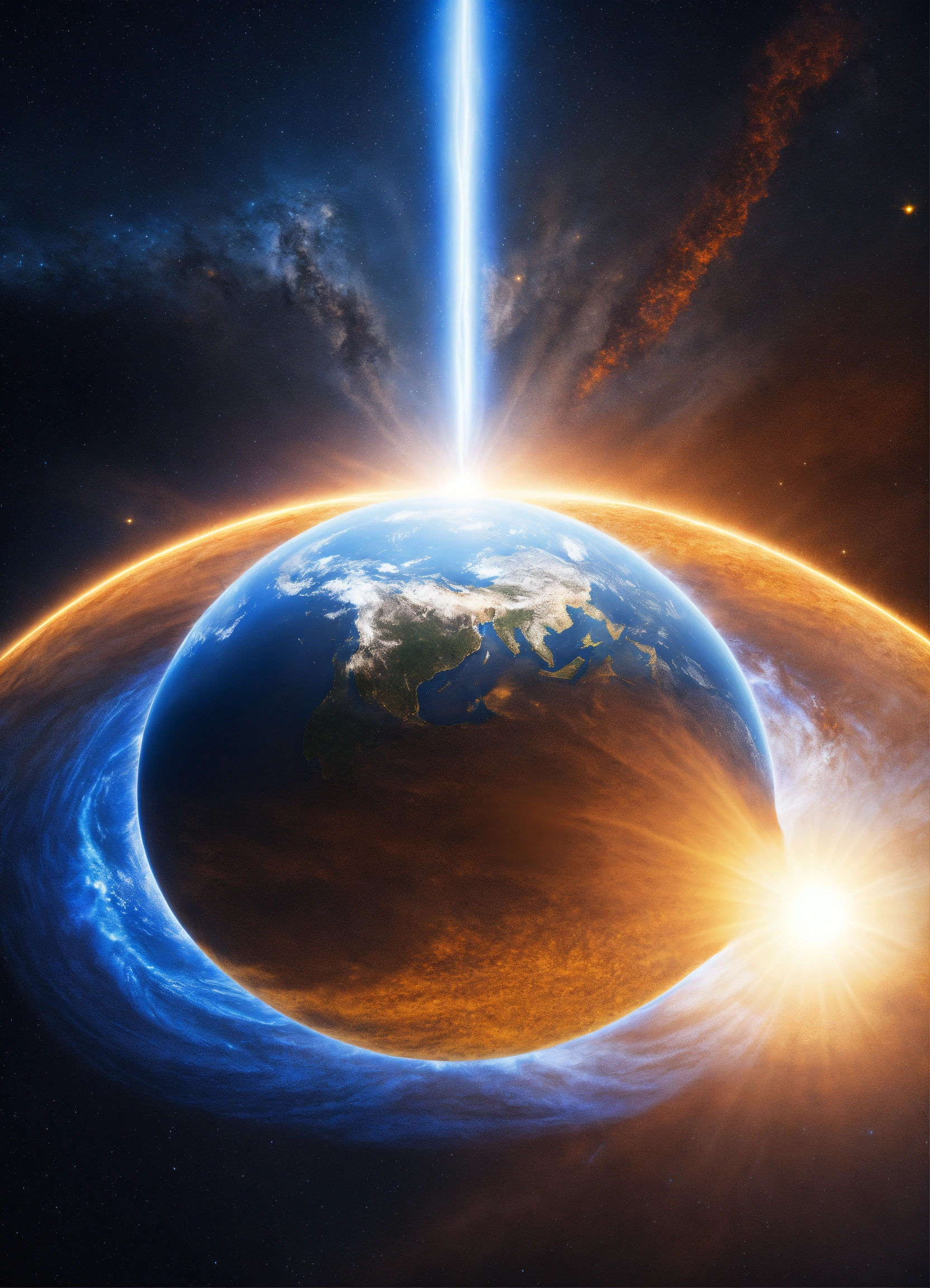 Lexica - Blue energy coming from the central sun to earth