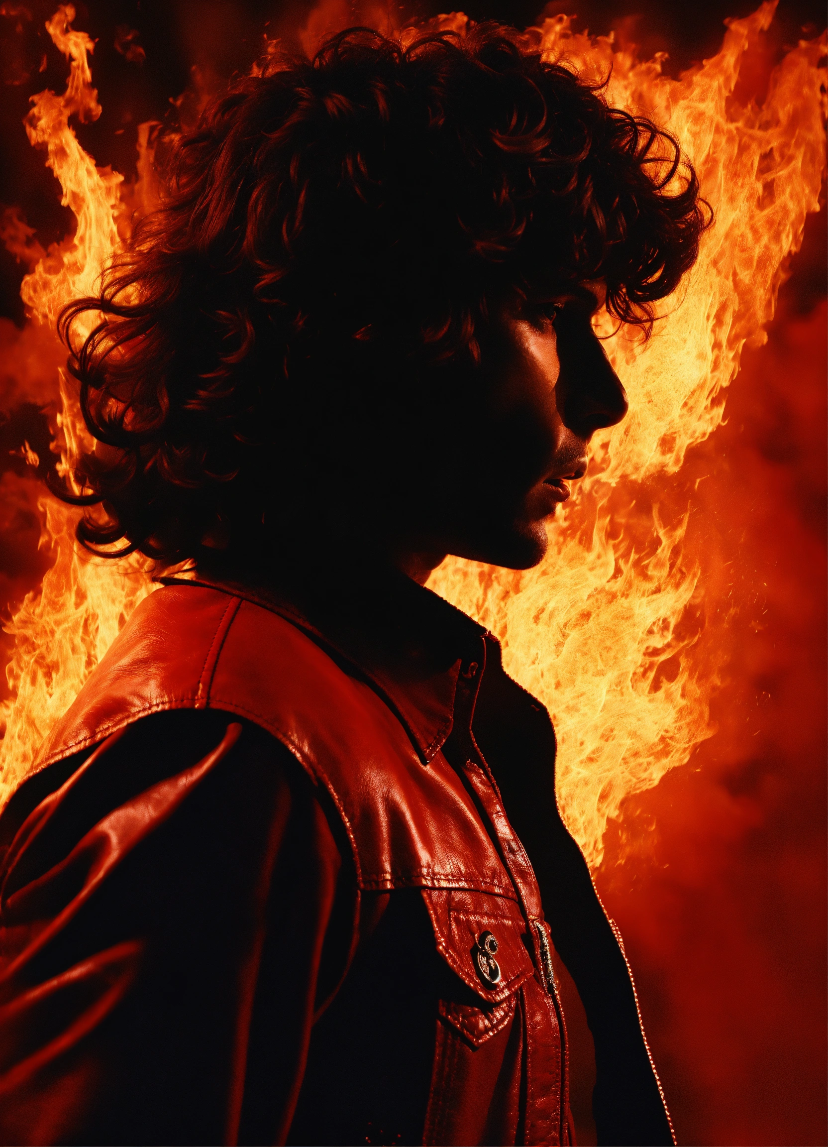 Lexica - In silhouette Jim Morrison of the Doors, his face in the ...