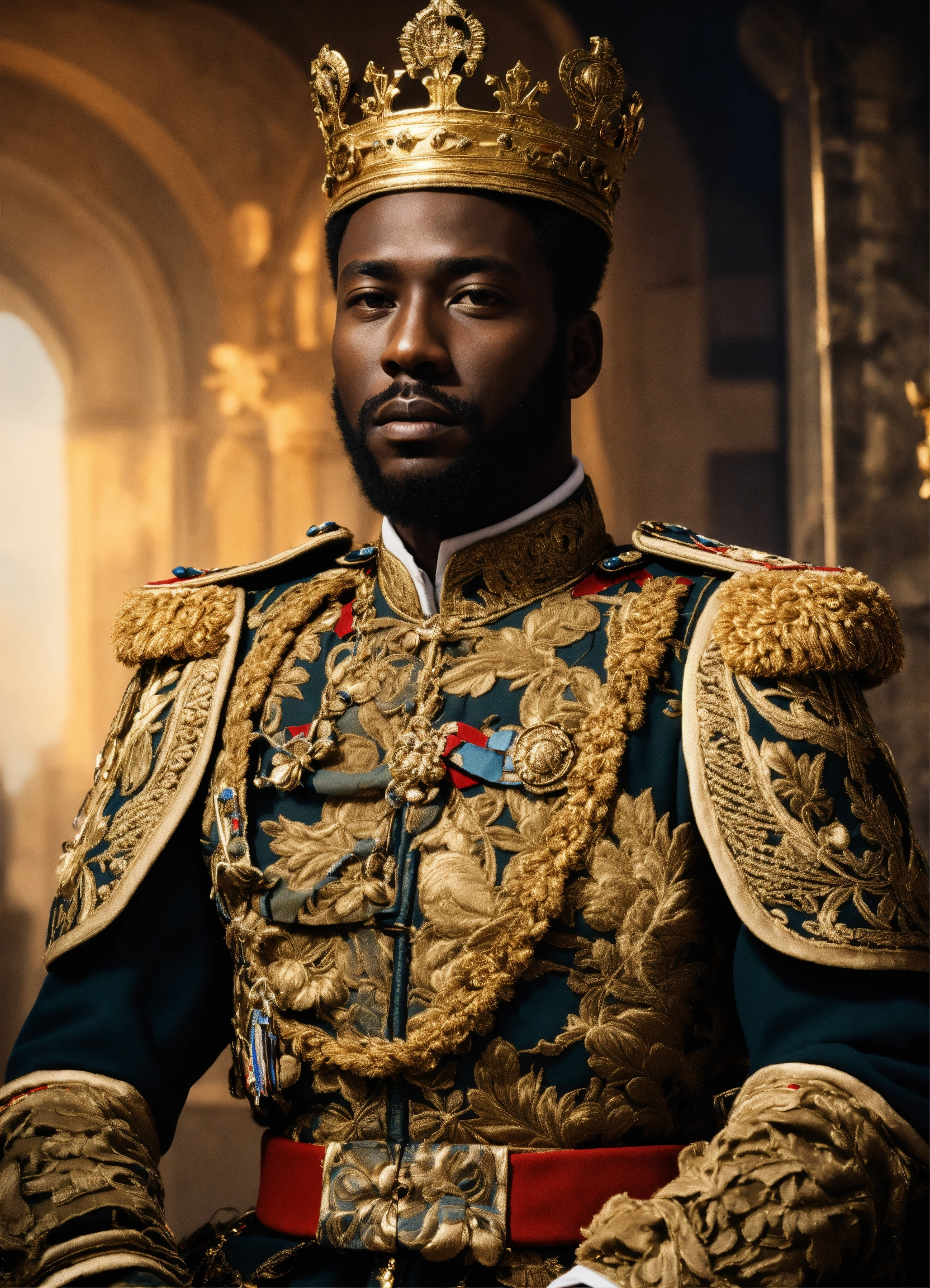 Lexica - A black king david in military uniform