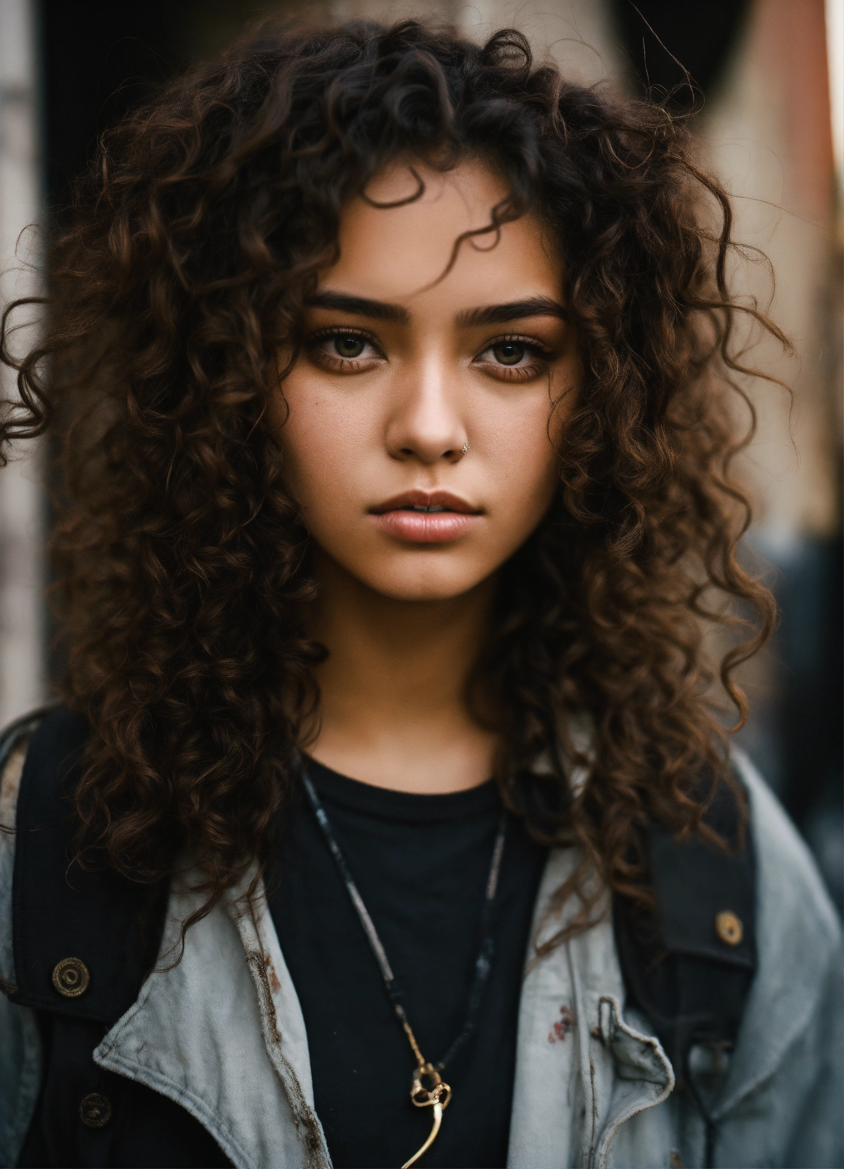 Lexica - 16 year old girl, TASHI RODRIGUEZ look like, hazel eyes, curly ...