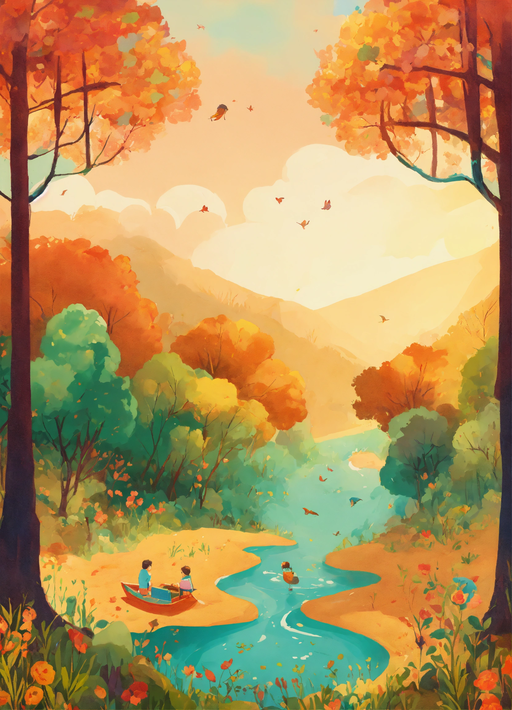 Lexica - A page from a children's book with a beautiful design. without ...