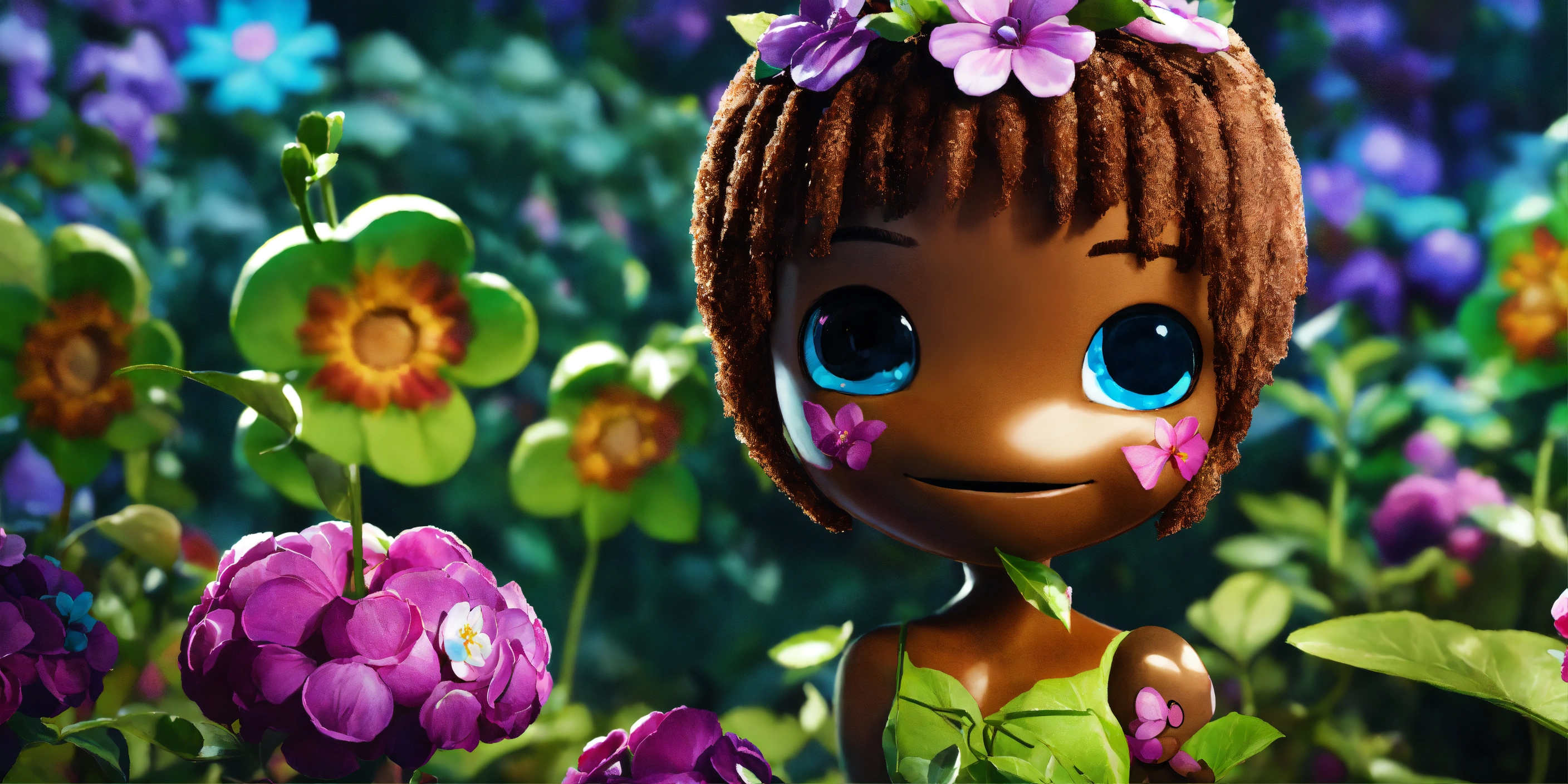 Lexica - Eve very light tanned skin looking like a sackboy girl facing ...