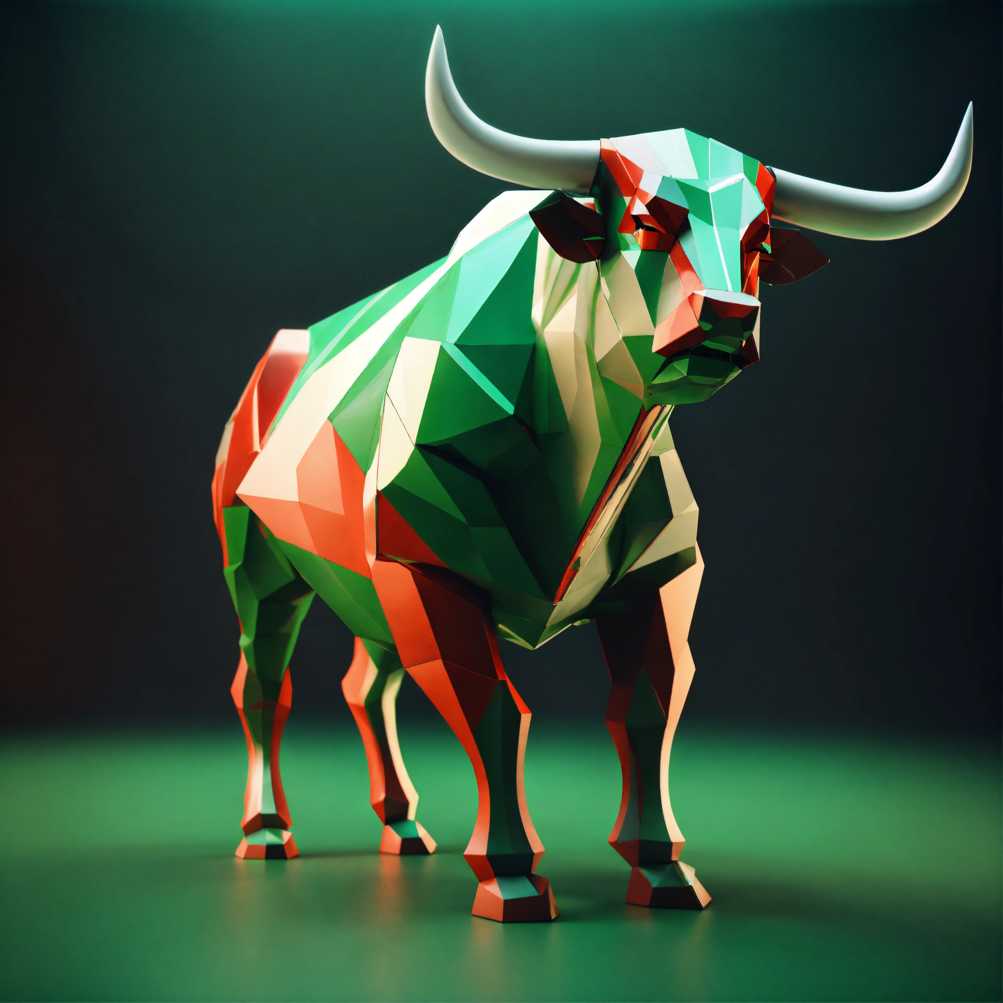 Lexica - Geometric aggressive bull muscular walking, geometric shapes ...