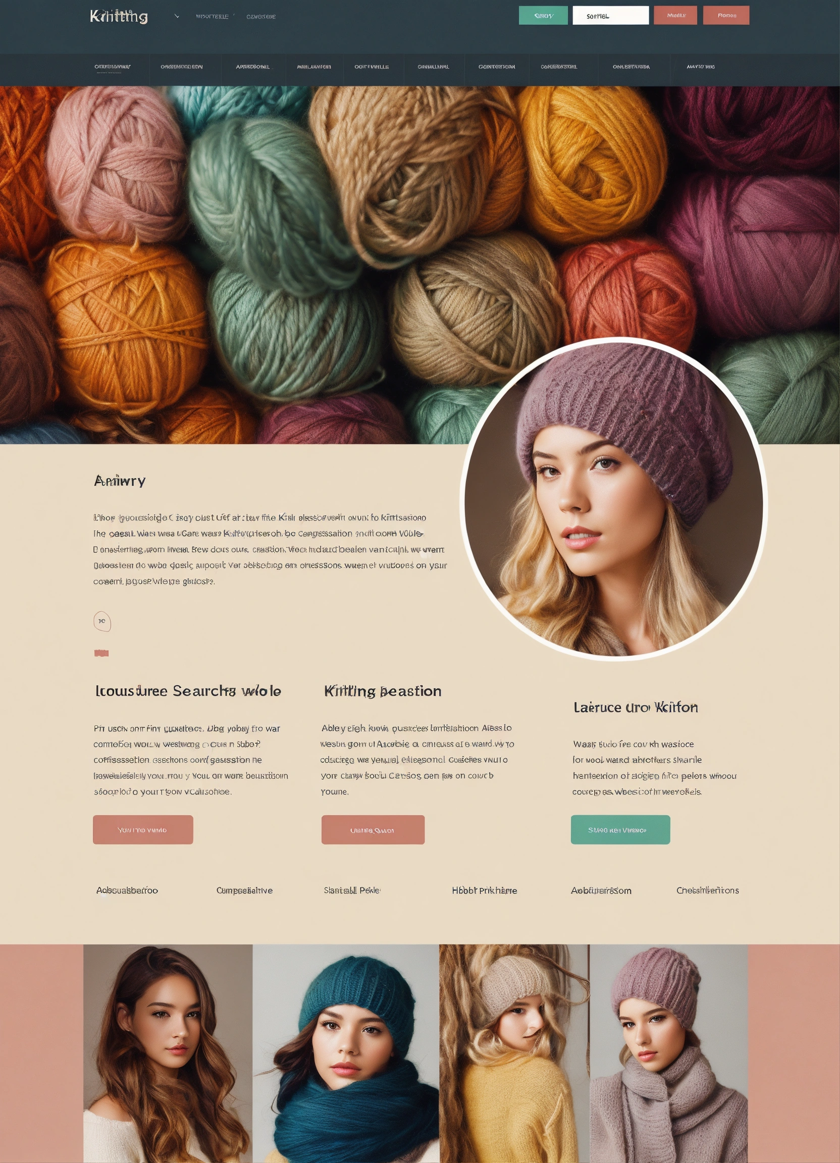 Lexica - Portfolio website for knitting ui design sophisticated, modern ...