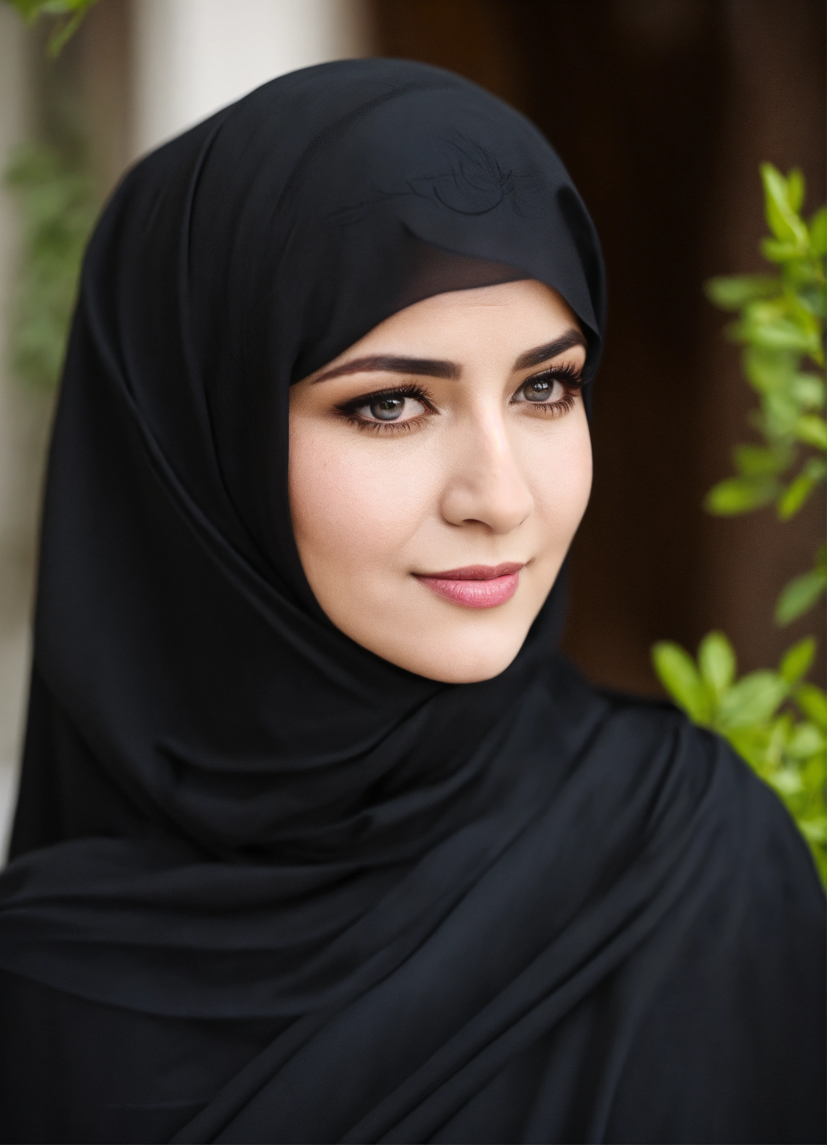 Lexica - Middle-aged women abaya fixed eye contact