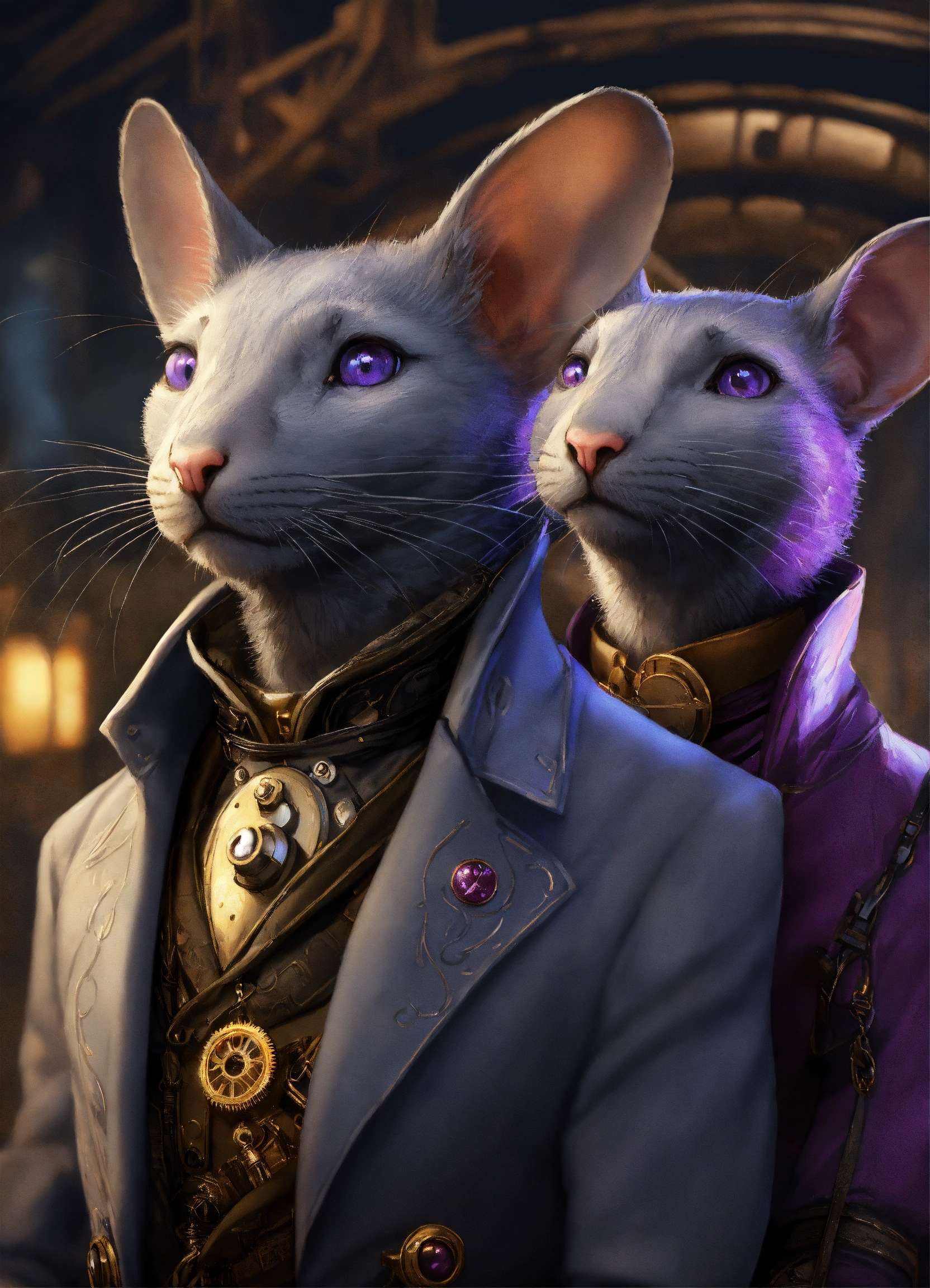 Lexica - A detailed portrait of male and female solid grey color grey ...