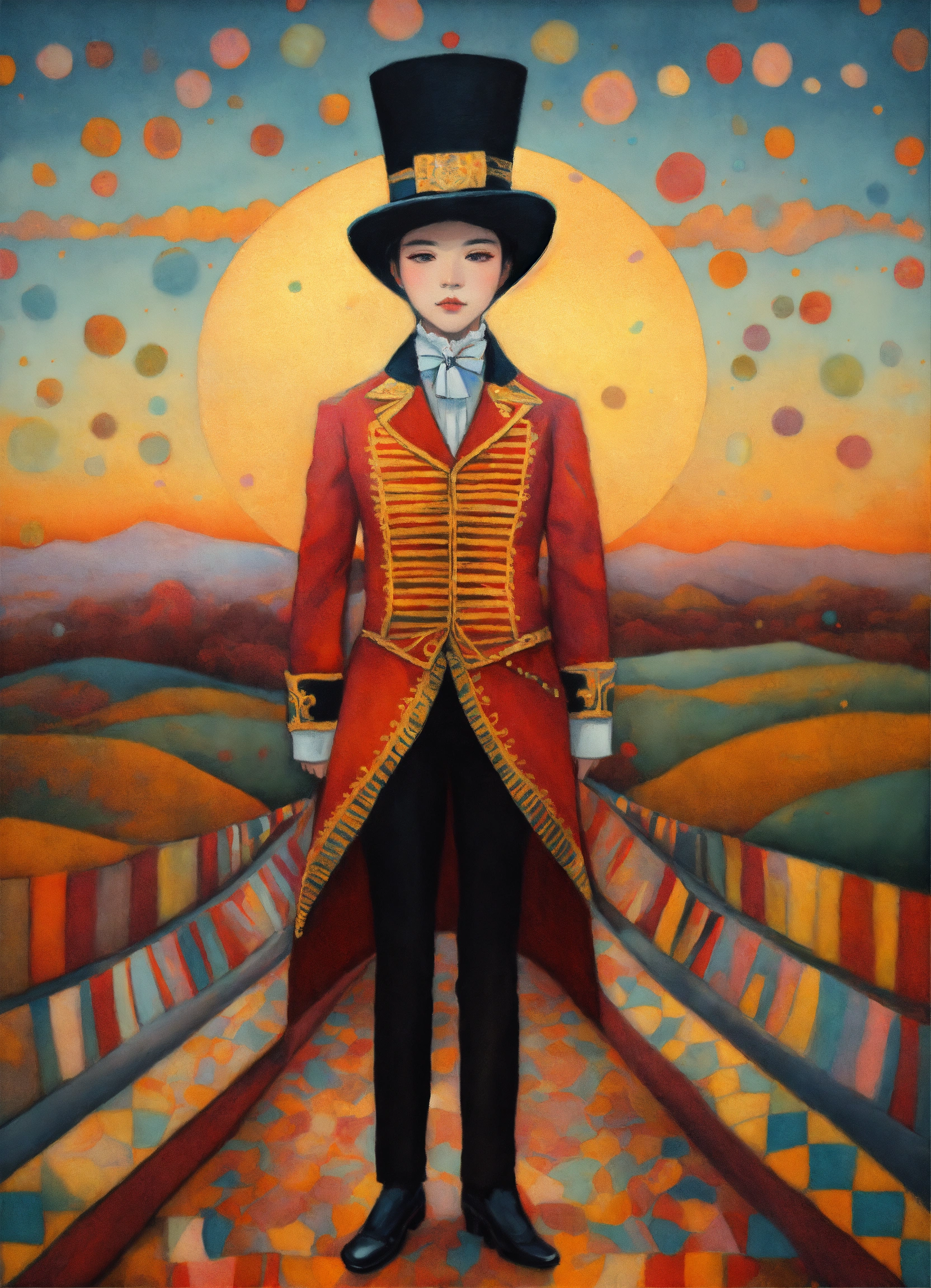 Lexica - Amazing Ringmaster wearing Ringmaster costume in the sunset in ...