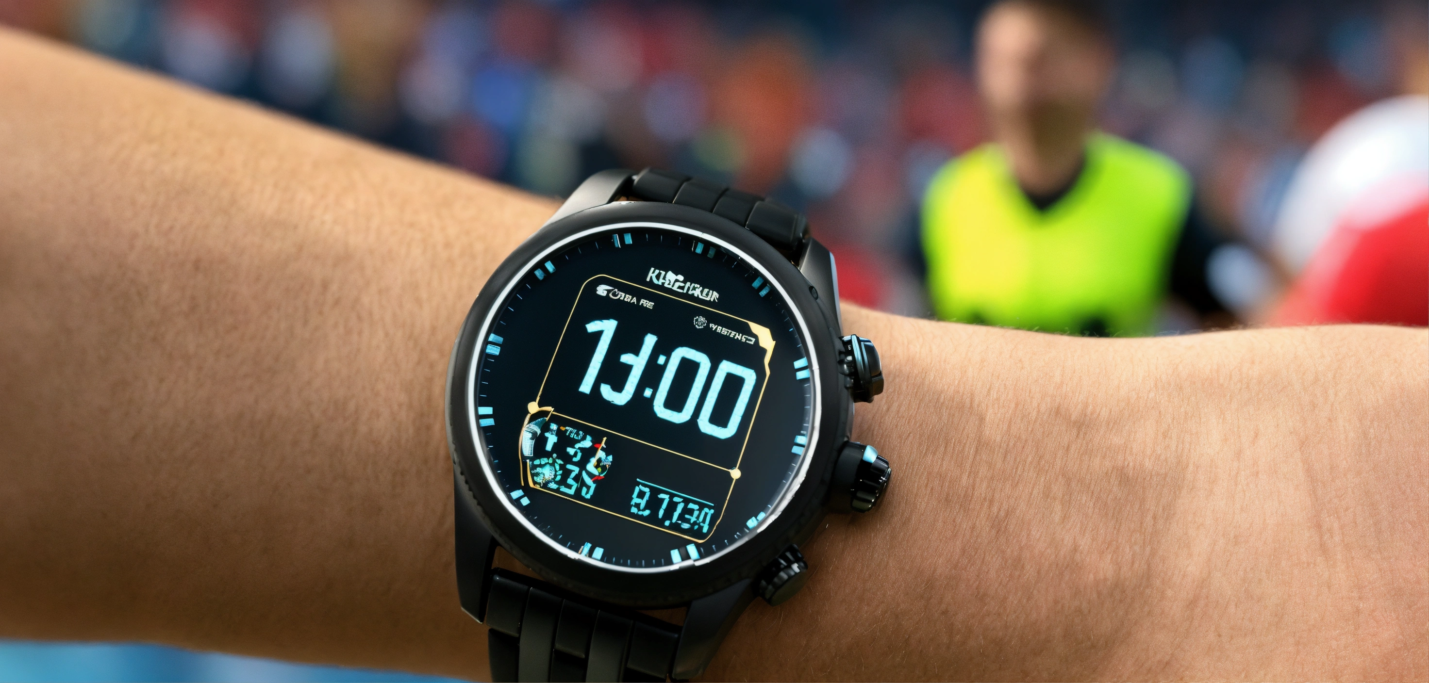 Lexica - Digital watch on the wrist of a football referee during the ...