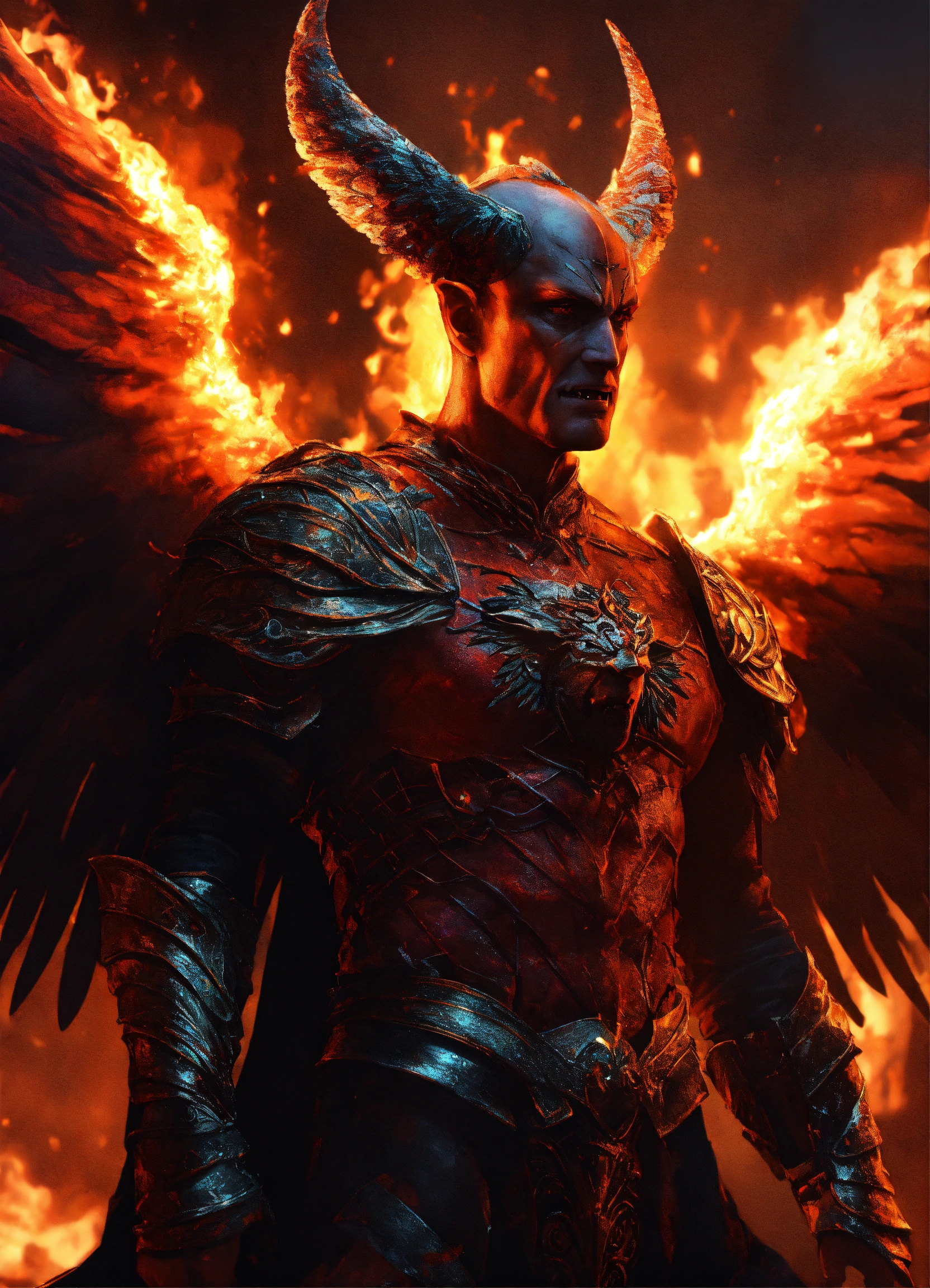 Lexica - Yevgeny prigozhin of wagner as demon with fangs and wings and ...