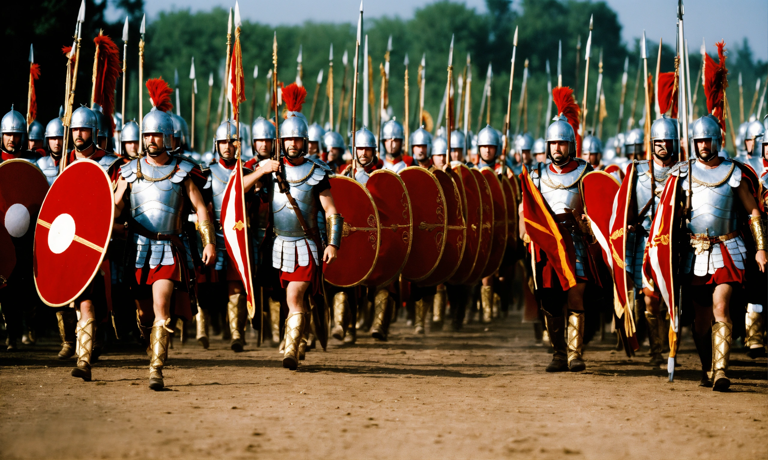Lexica - Photograph of a roman general marching with his legions