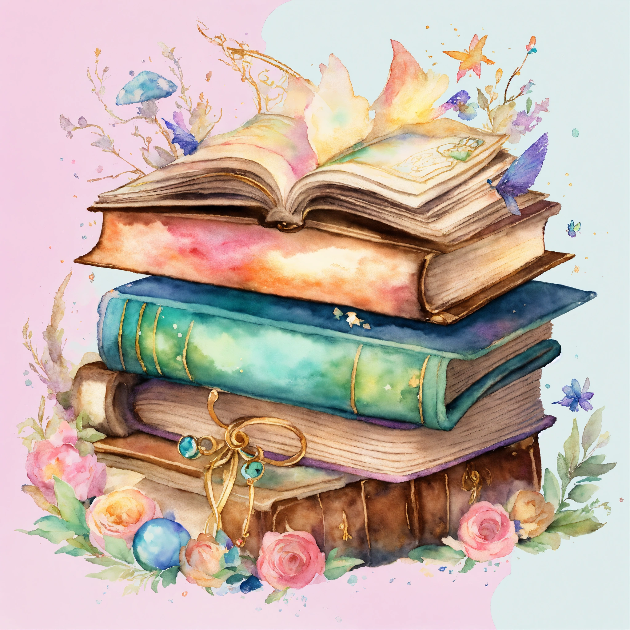 Lexica - Shabby chic dreamy mist pastel junk journals Fantasy Book ...