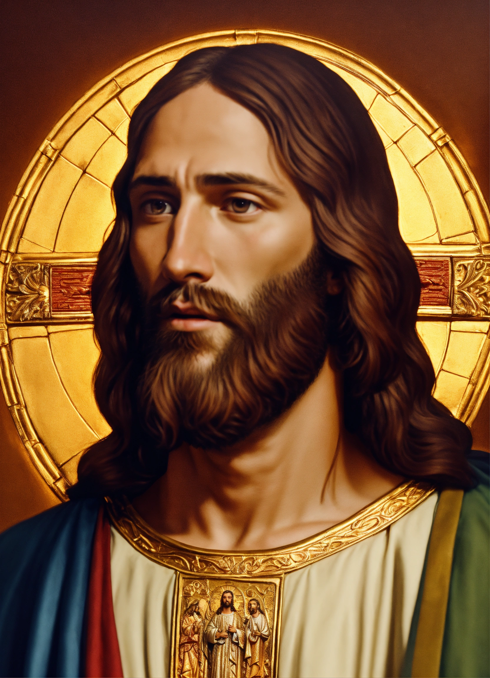 Lexica - Portrait of jesus christ who looks like Giga chad, 4k, realistic