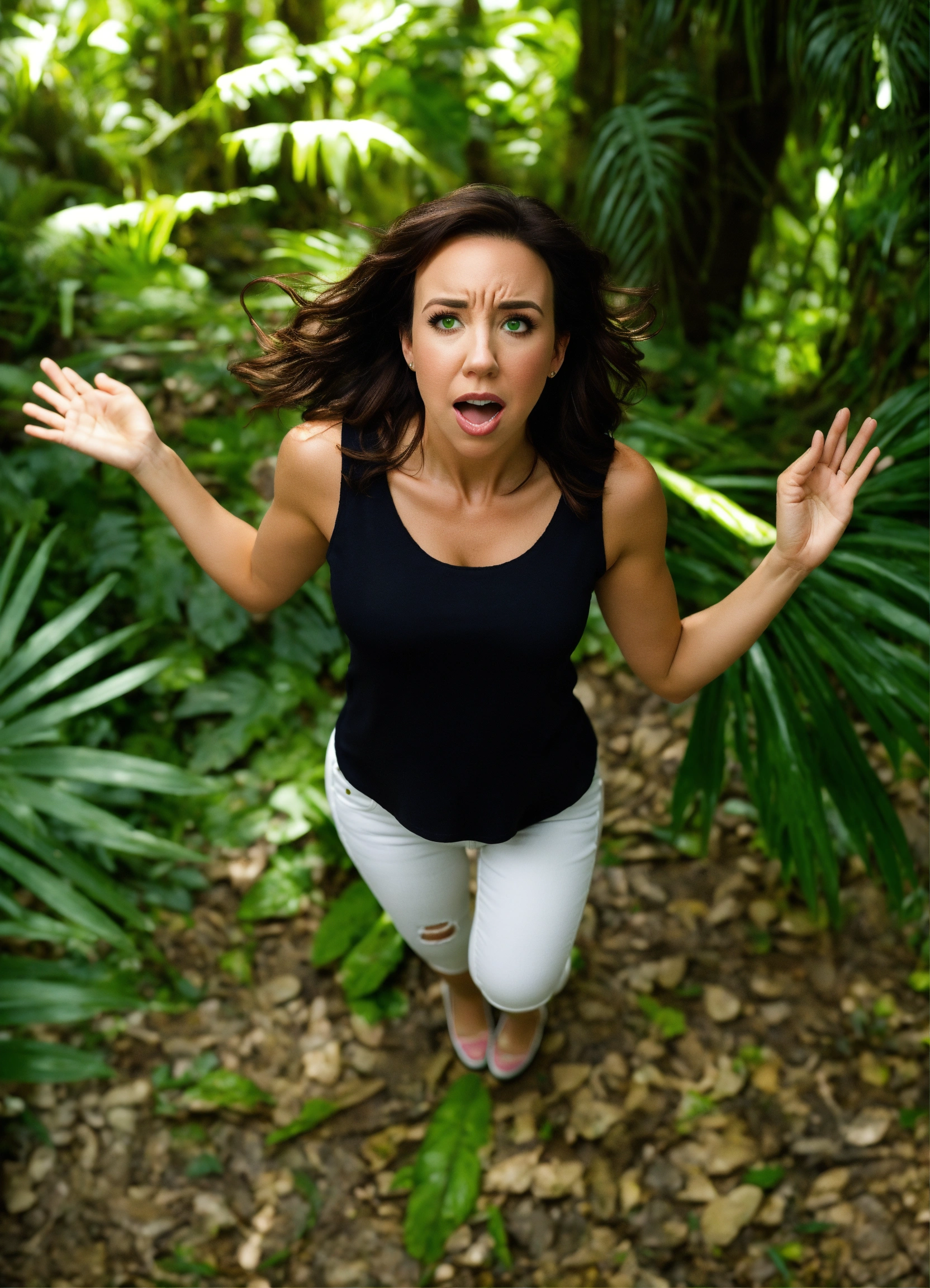 Lexica - Full body 8K top down image of scared and shocked in pain ...