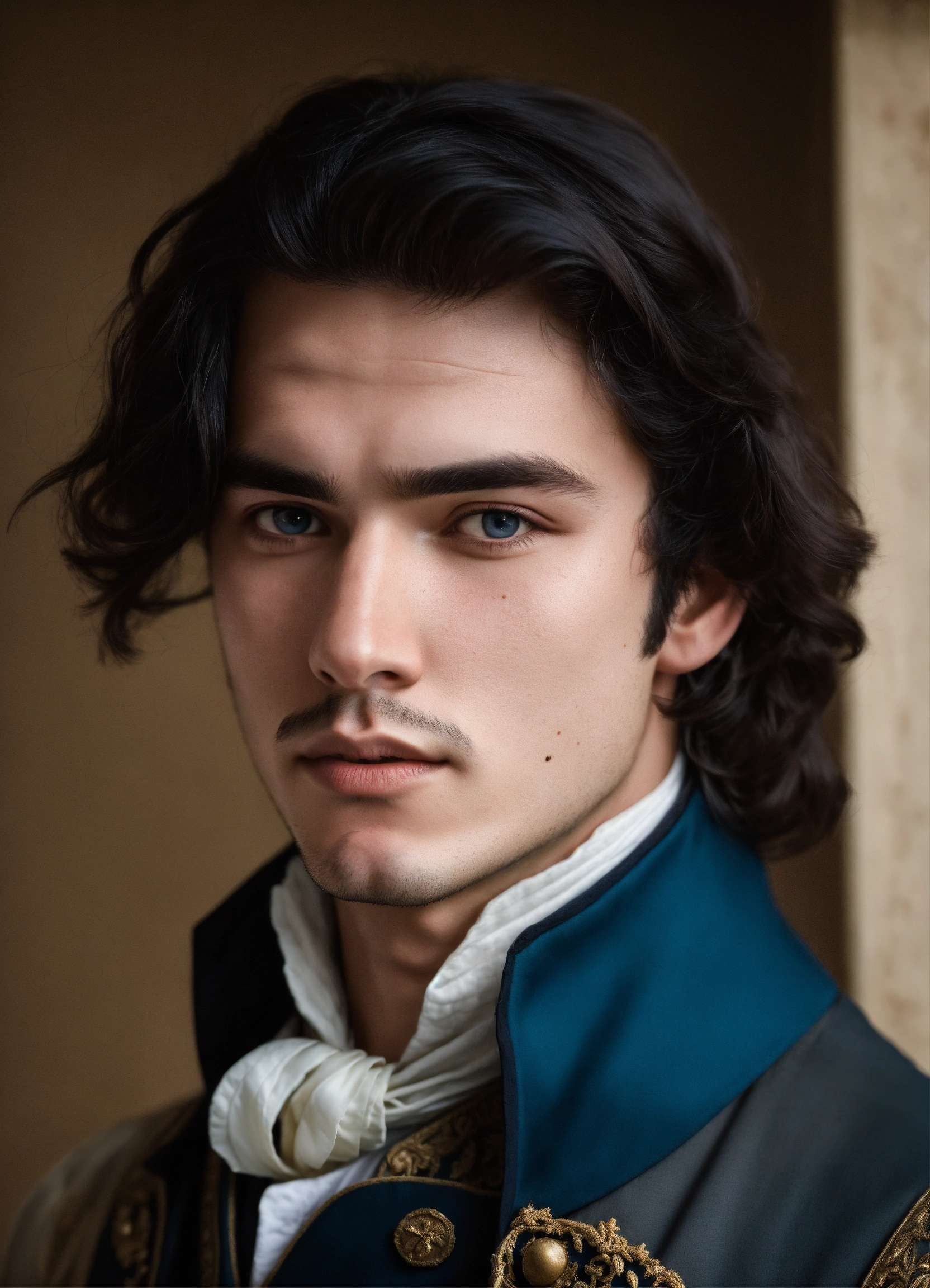 Lexica - An incredibly handsome and sad man, 22 years old, with a small ...