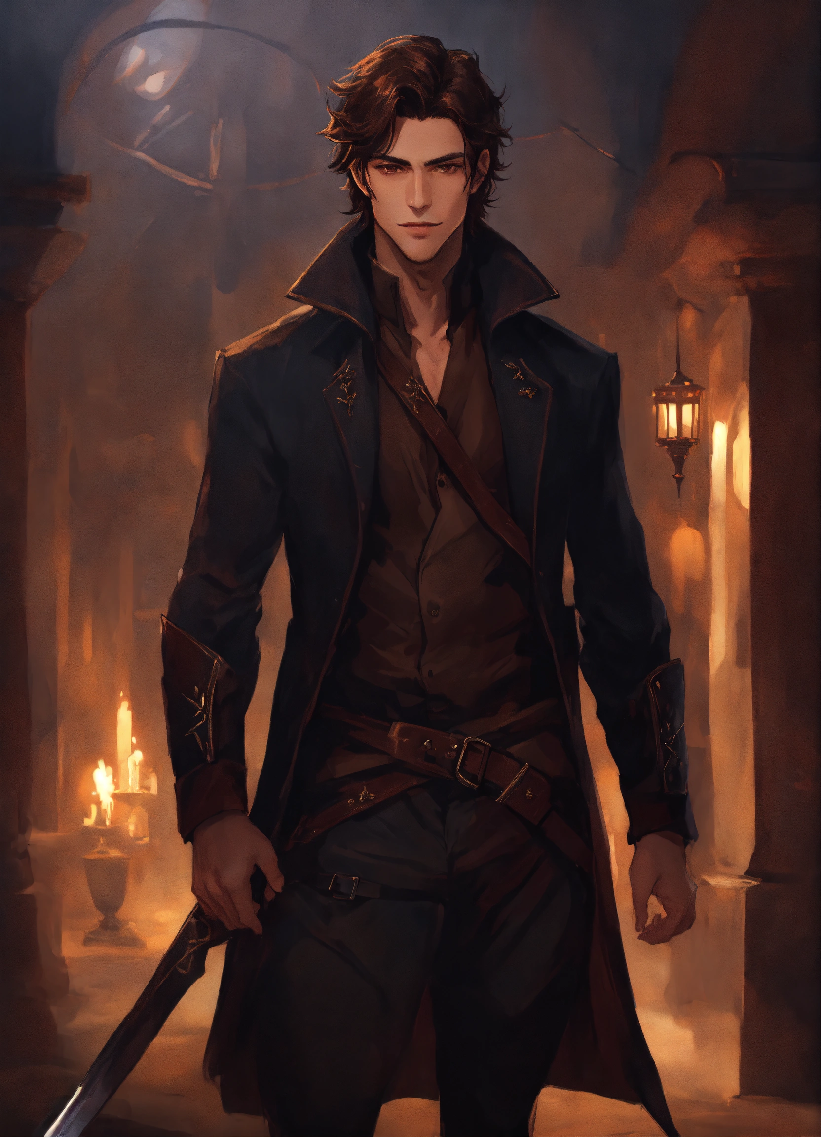 Lexica - A handsome and charming man wearing black and clothing with ...