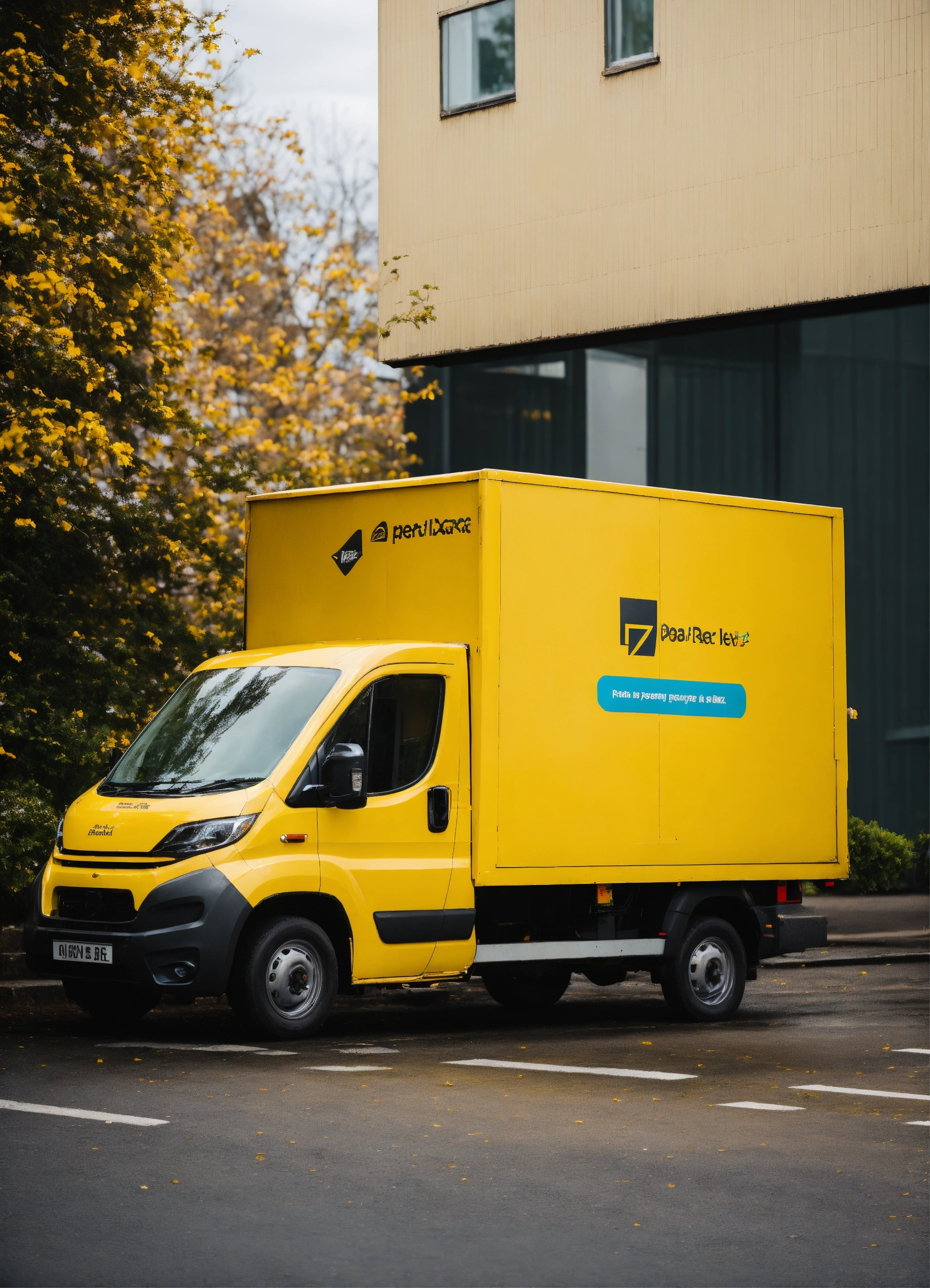 Lexica - Parcel delivery vehicle with just yellow parcels