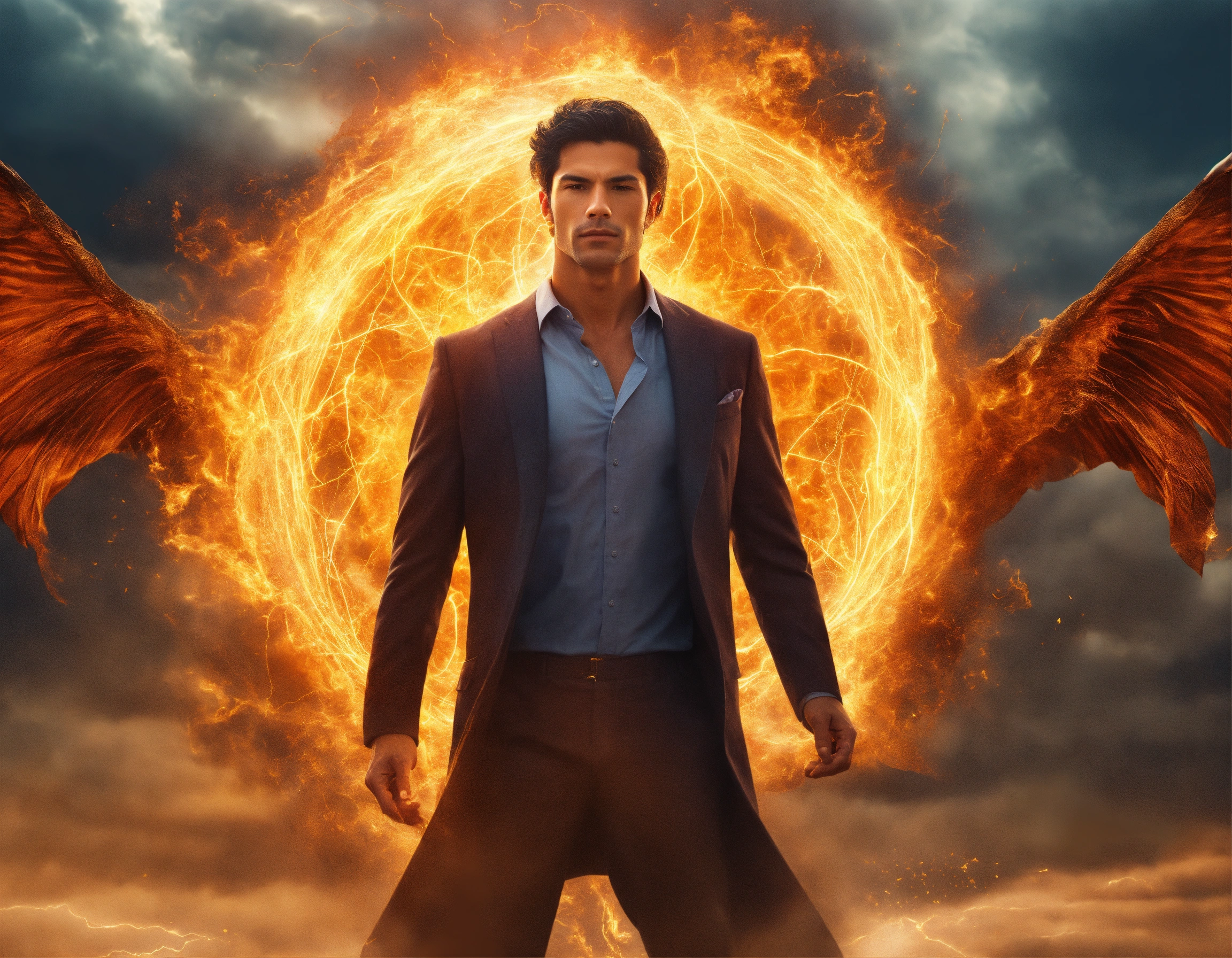 Lexica - Create an image of a man being transformed into a ...