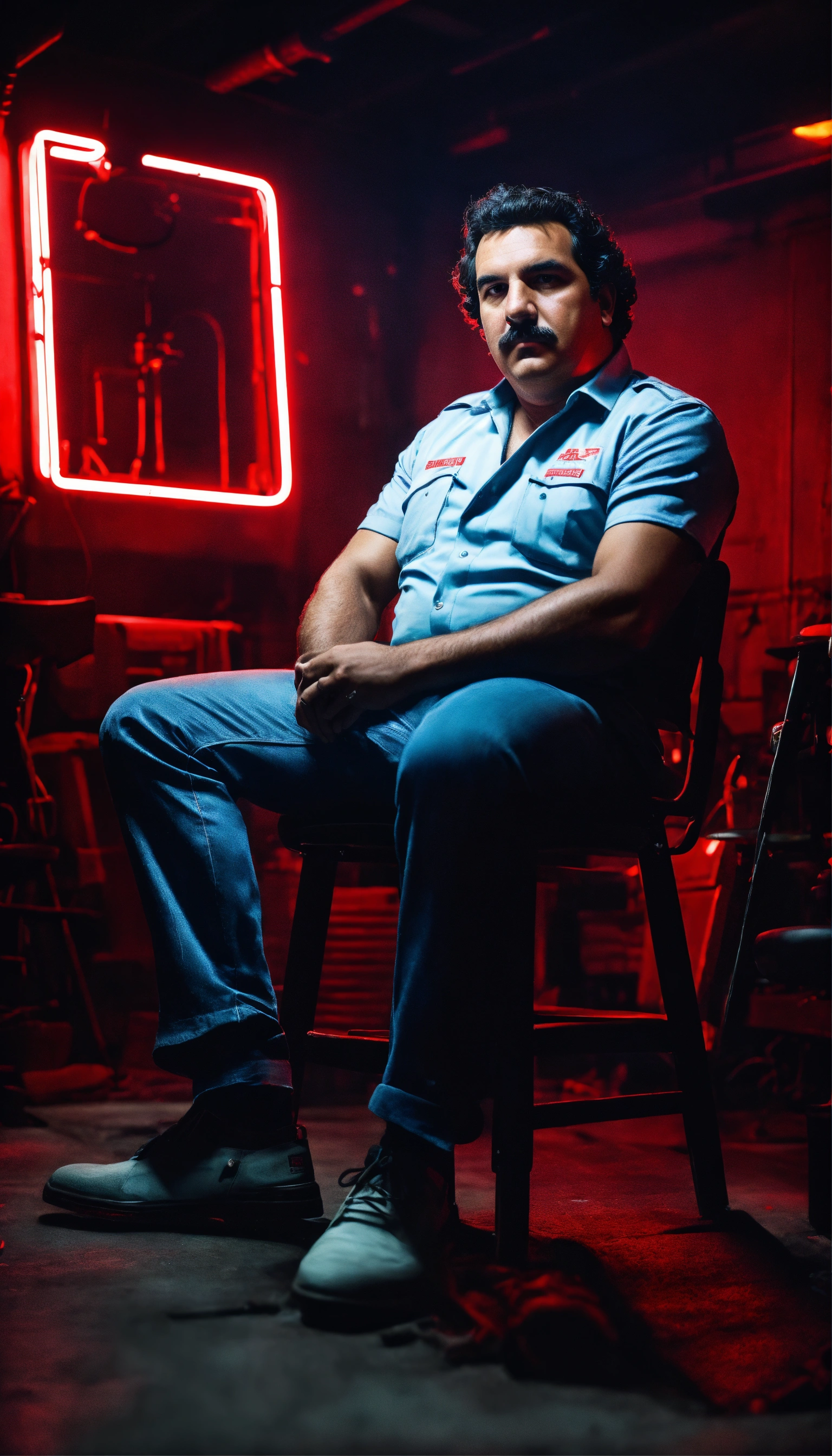 Lexica - Portrait realistic of pablo escobar gaviria old seat on a ...
