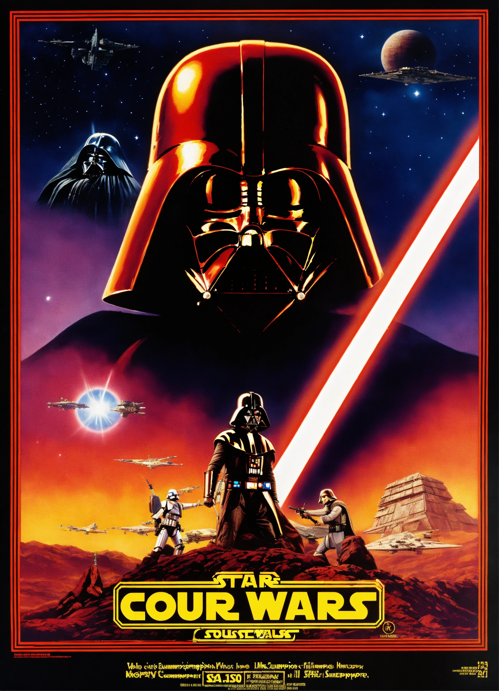 Lexica - Star wars, couruscant, ecumenopolis, 80s dark fantasy film,